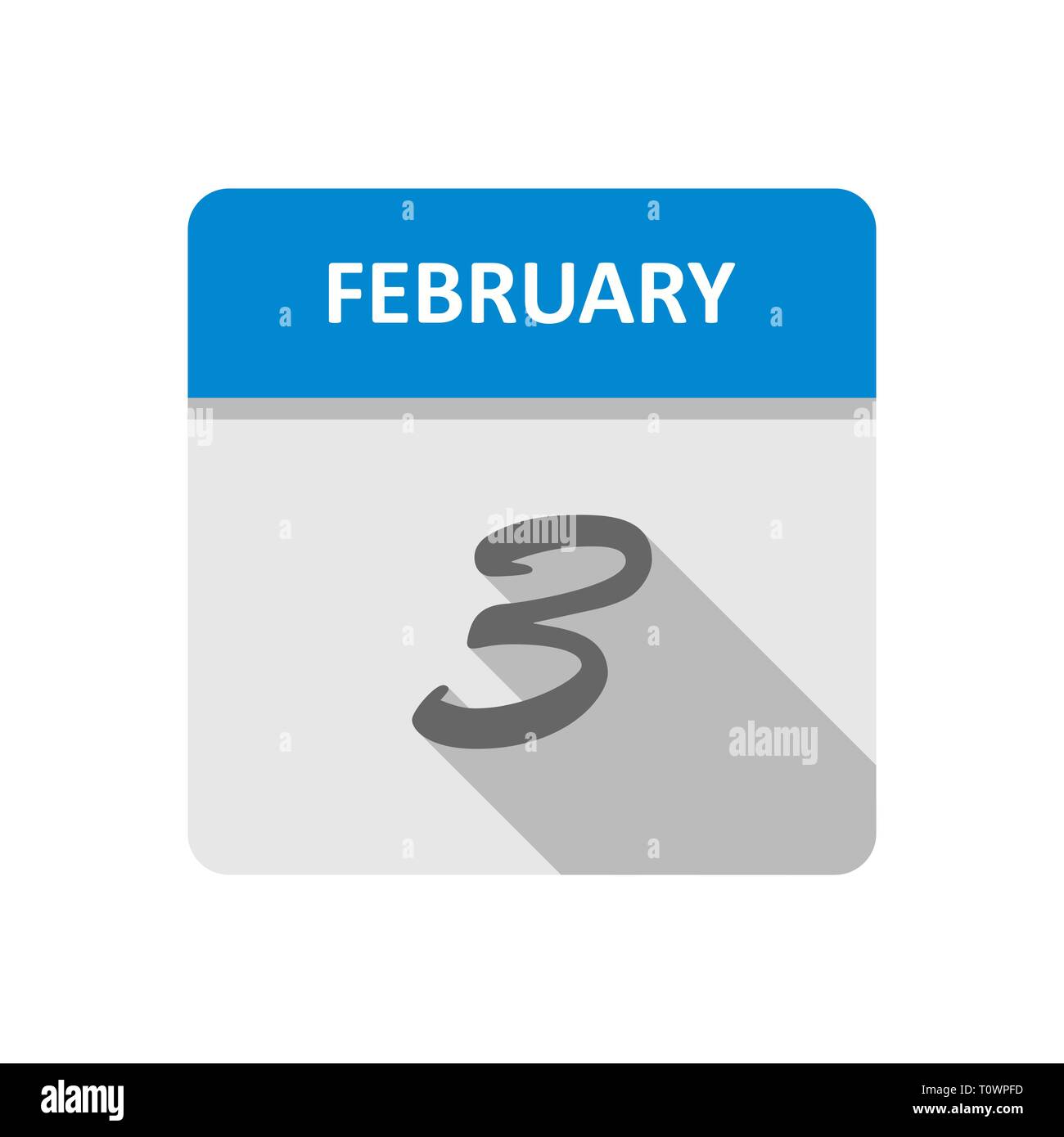 February 3rd Date on a Single Day Calendar Stock Photo - Alamy