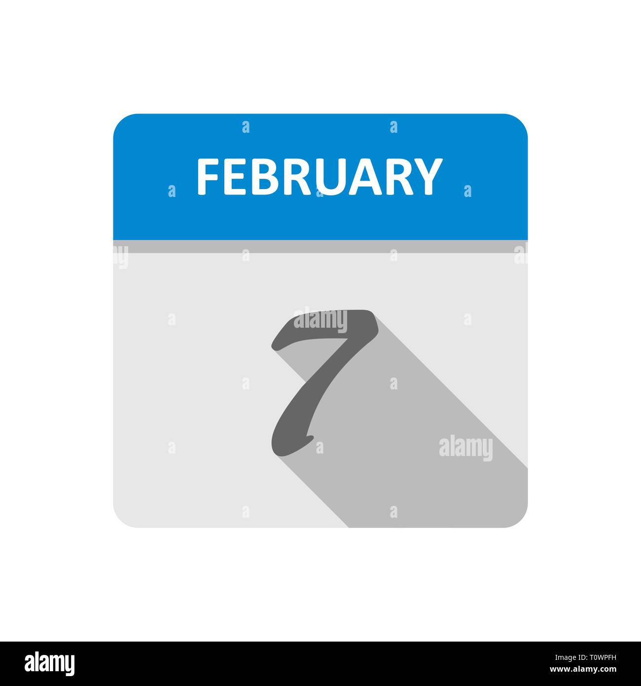 February 7th Date on a Single Day Calendar Stock Photo - Alamy