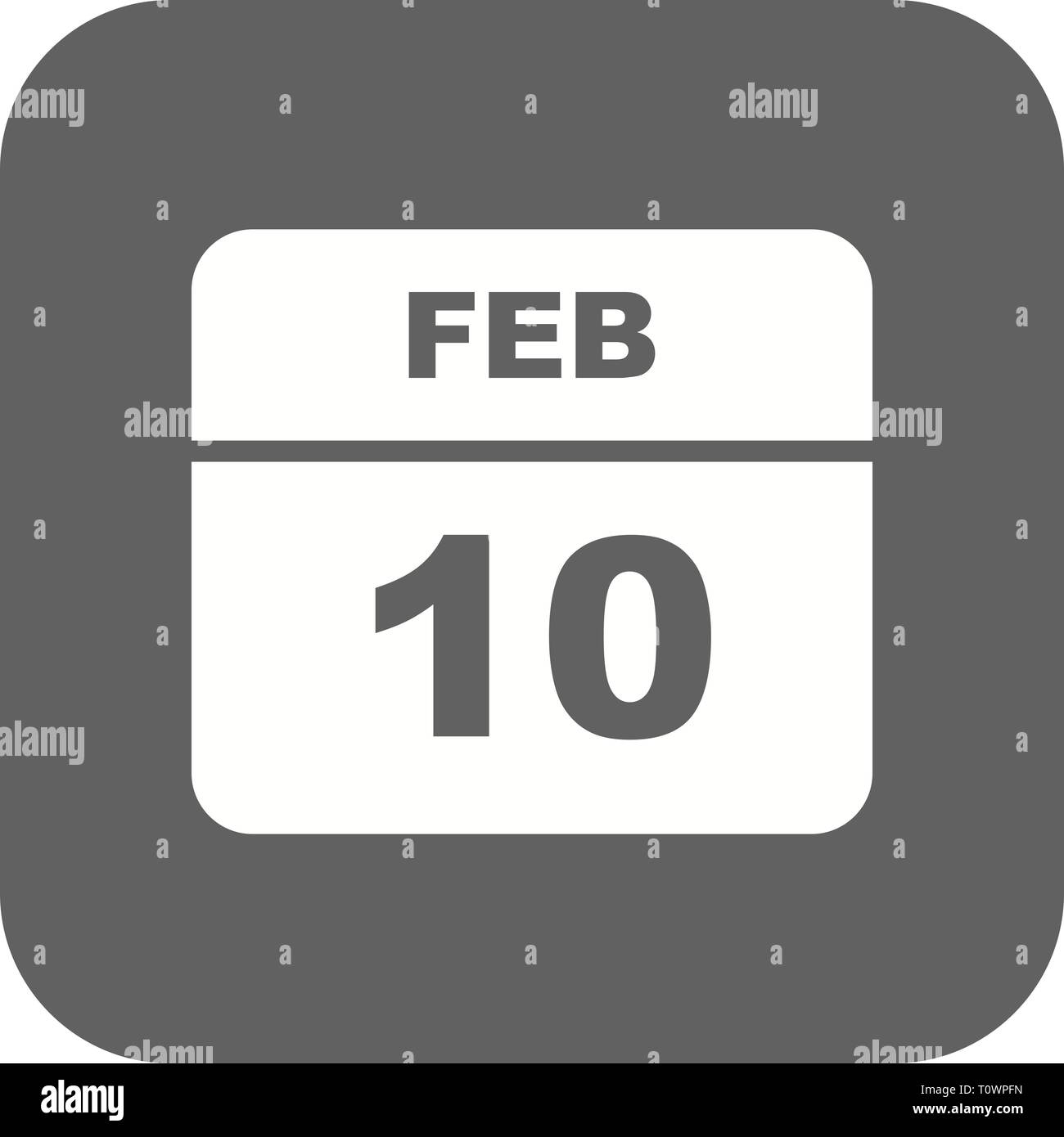 Calendar icon february symbol flat hi-res stock photography and images ...