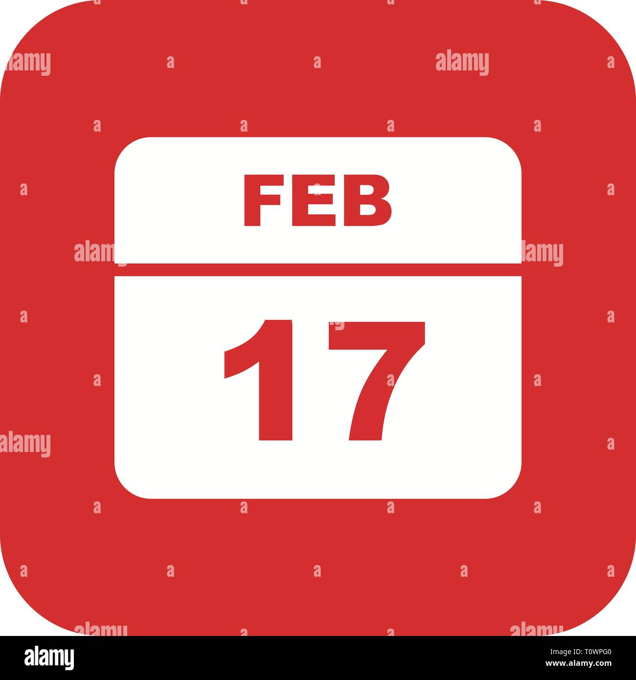 17 february calendar icon hi-res stock photography and images - Alamy