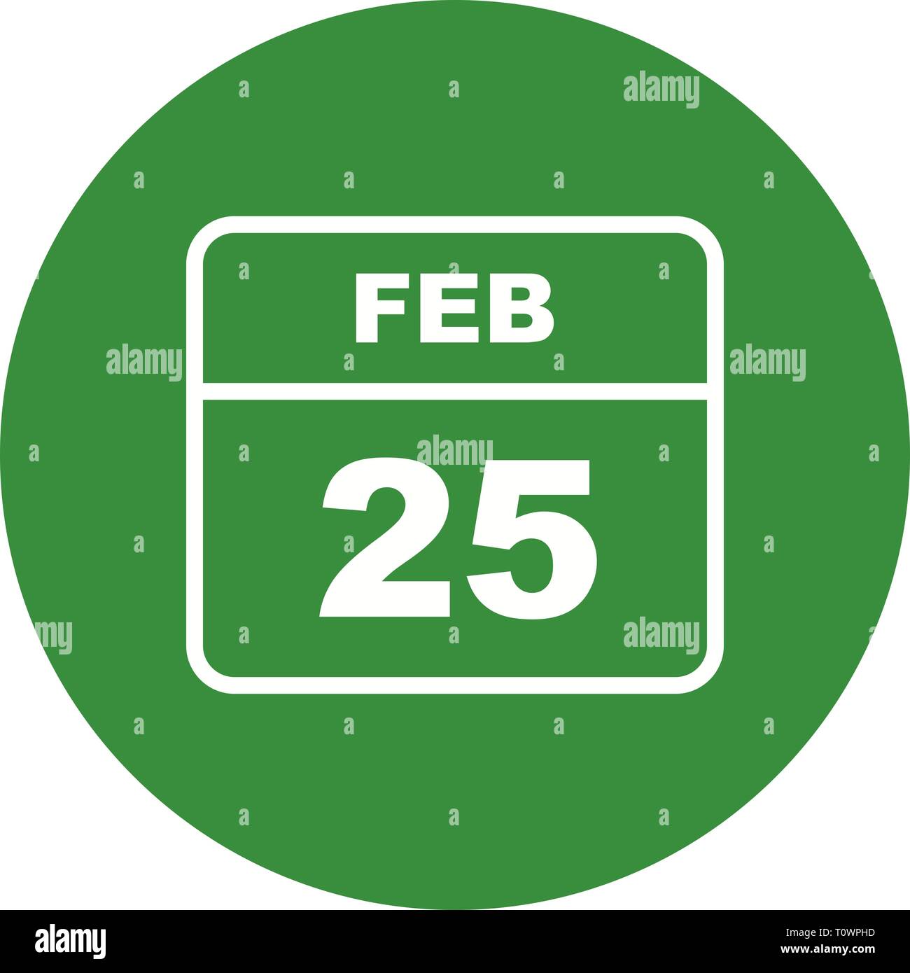 25 february icon hi-res stock photography and images - Alamy