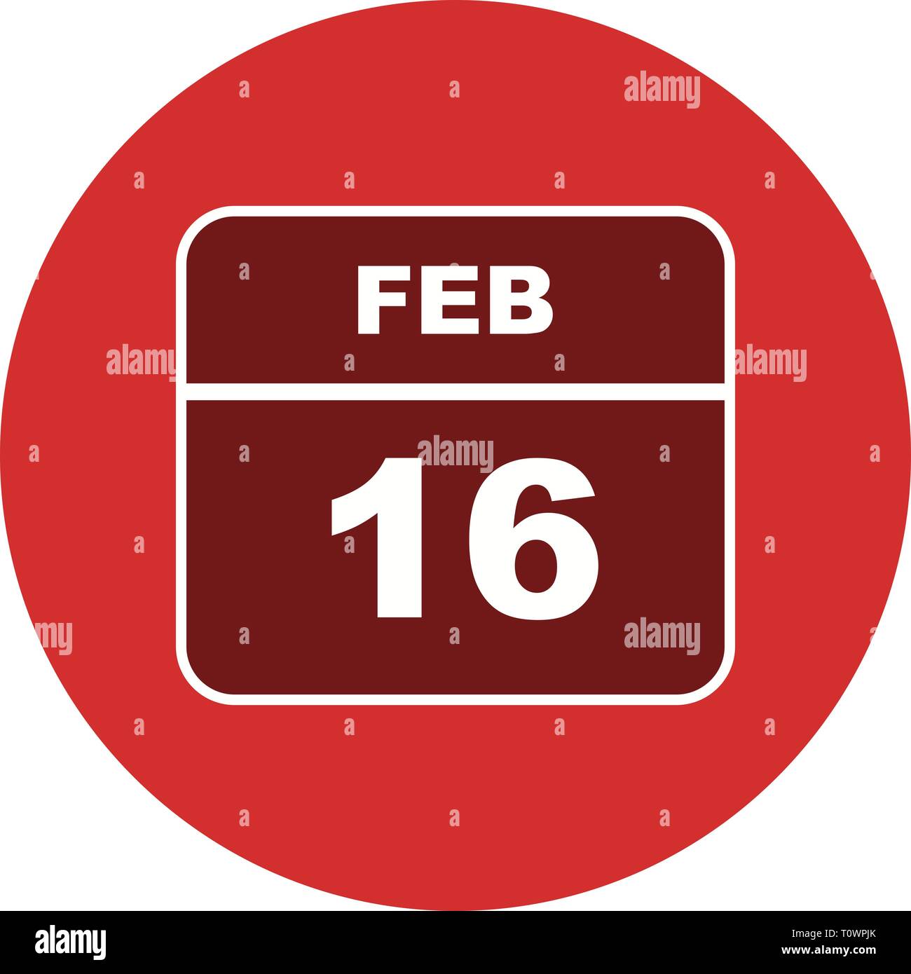 16 february calendar icon hi-res stock photography and images - Alamy