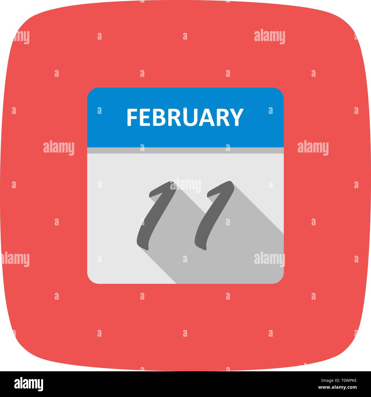 February 11 vector flat hi-res stock photography and images - Alamy