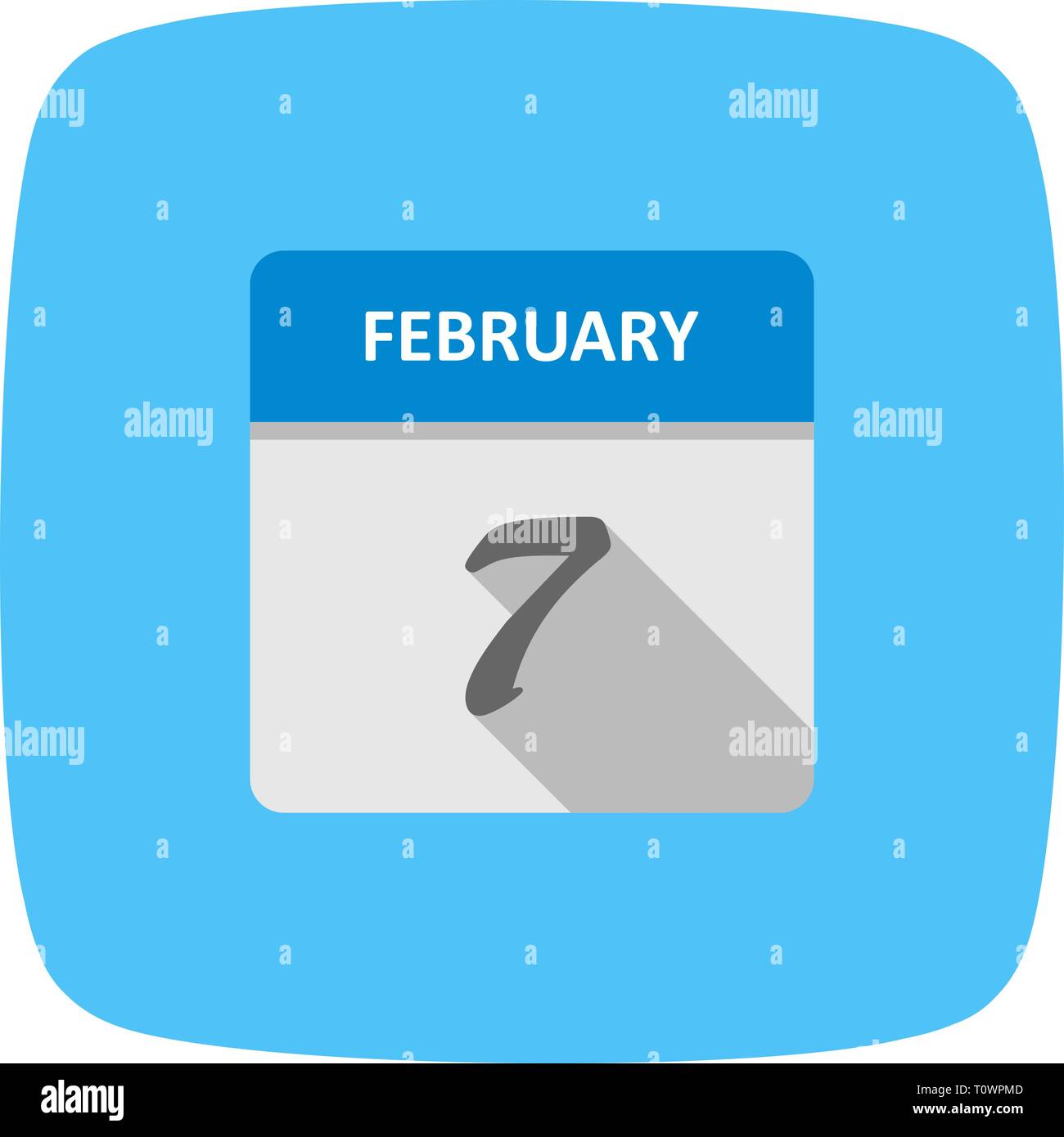 Calendar icon february symbol flat hi-res stock photography and images ...