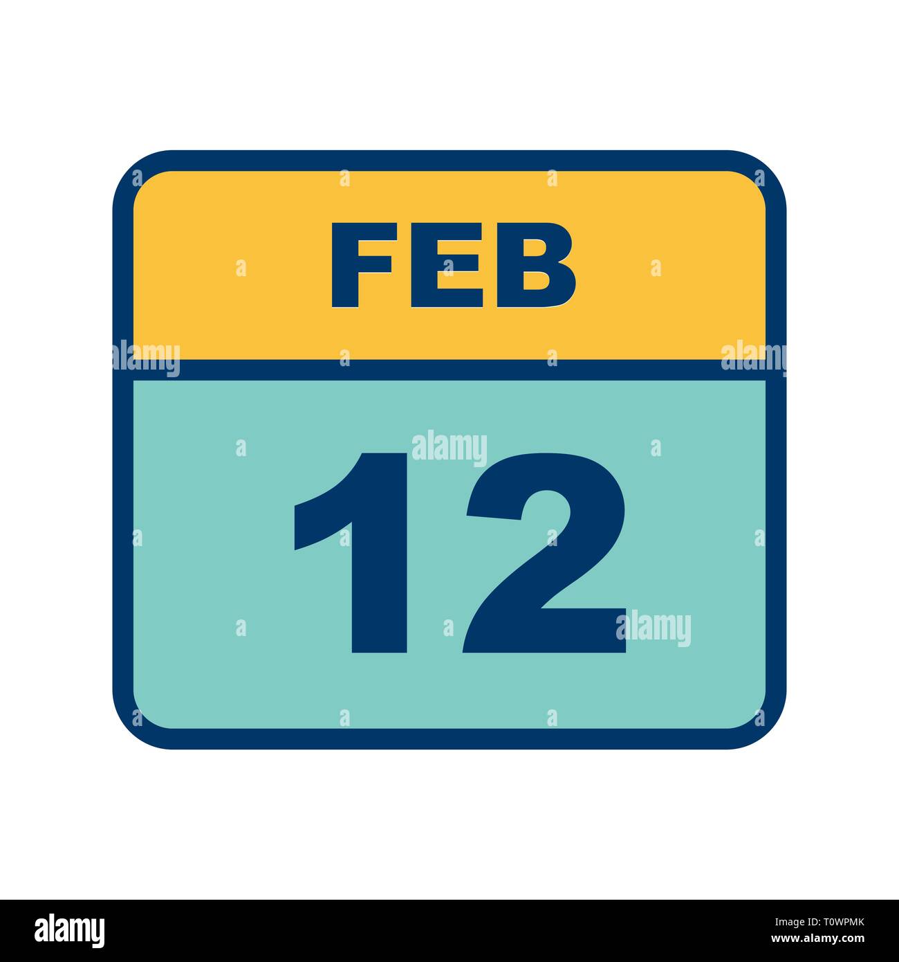 February 12th Date on a Single Day Calendar Stock Photo - Alamy
