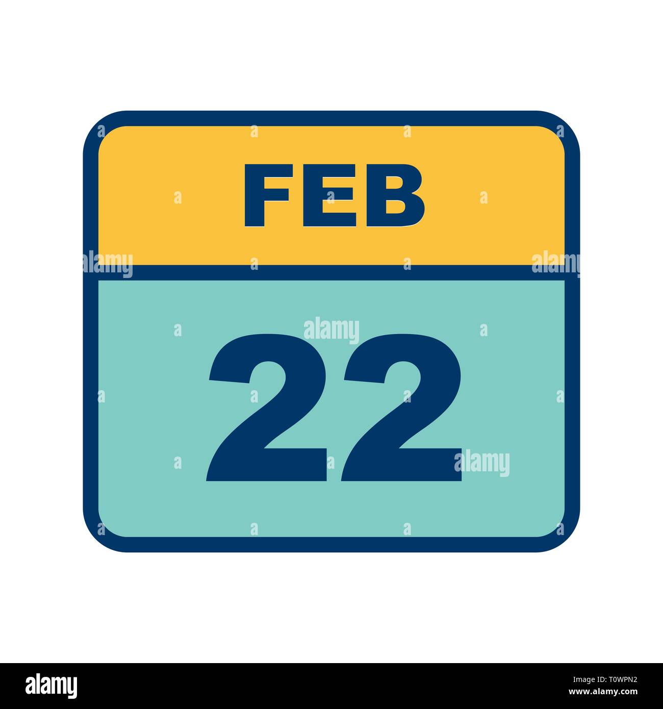 February 22 calendar Cut Out Stock Images & Pictures - Alamy