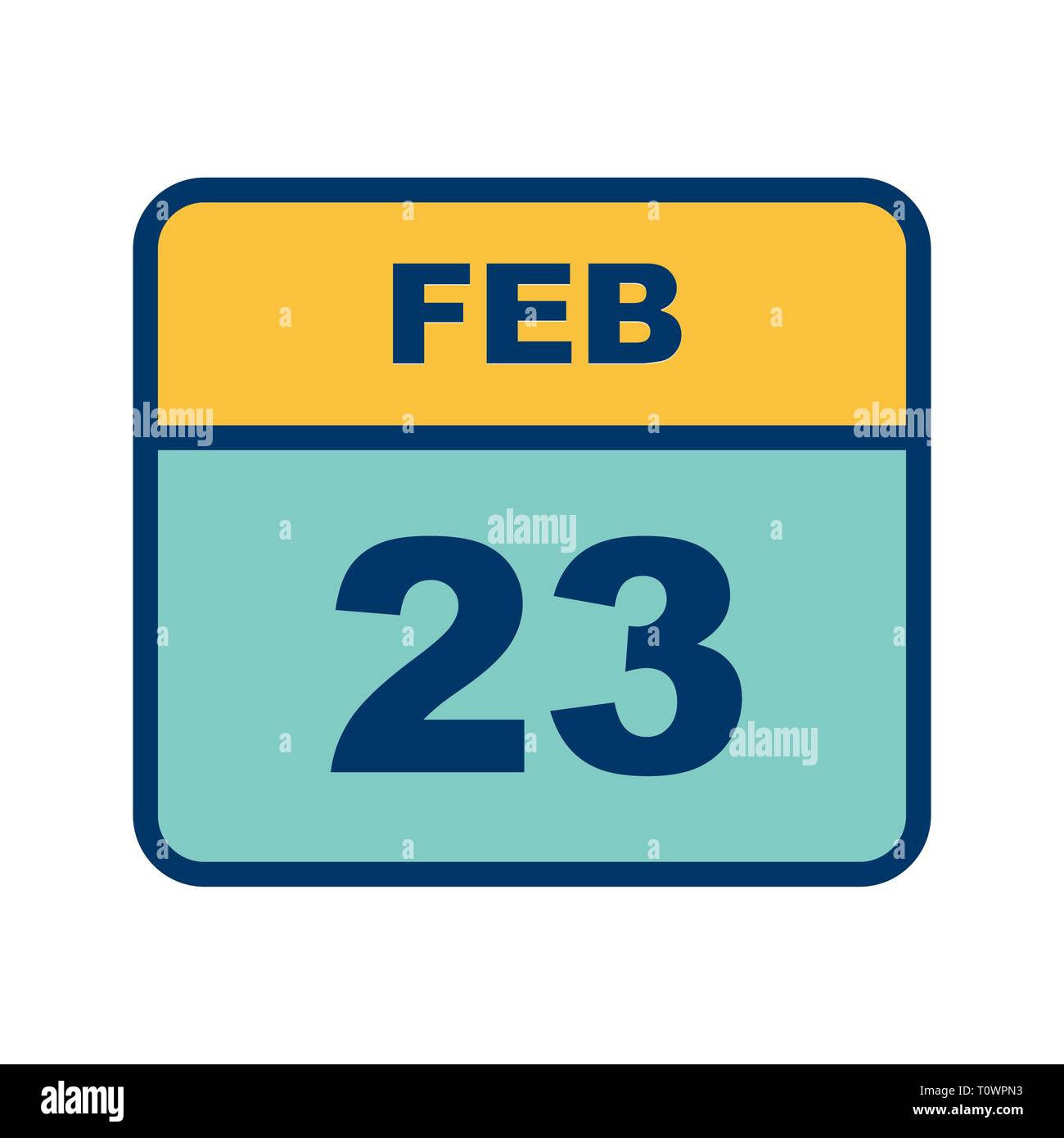 February 23rd Date on a Single Day Calendar Stock Photo - Alamy