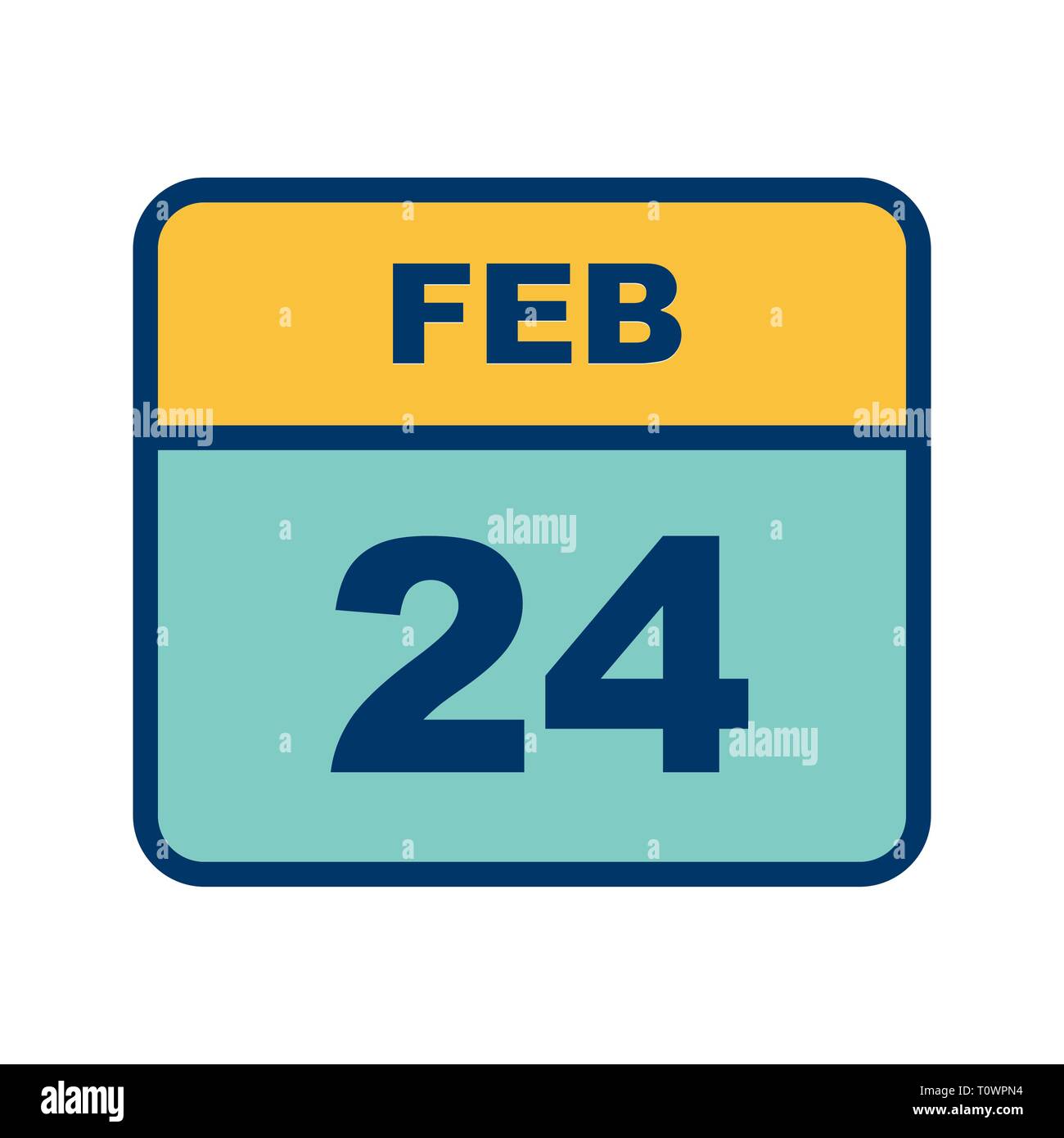 24 february icon Cut Out Stock Images & Pictures - Alamy