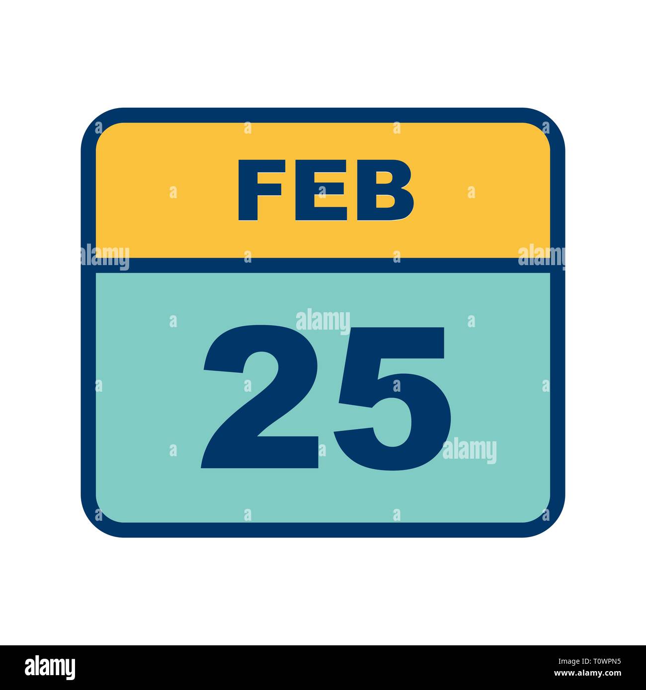 25 february icon Cut Out Stock Images & Pictures - Alamy