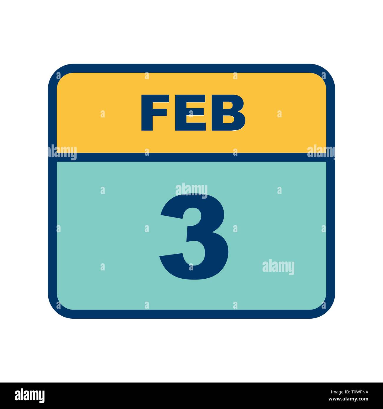 February 3rd Date on a Single Day Calendar Stock Photo - Alamy