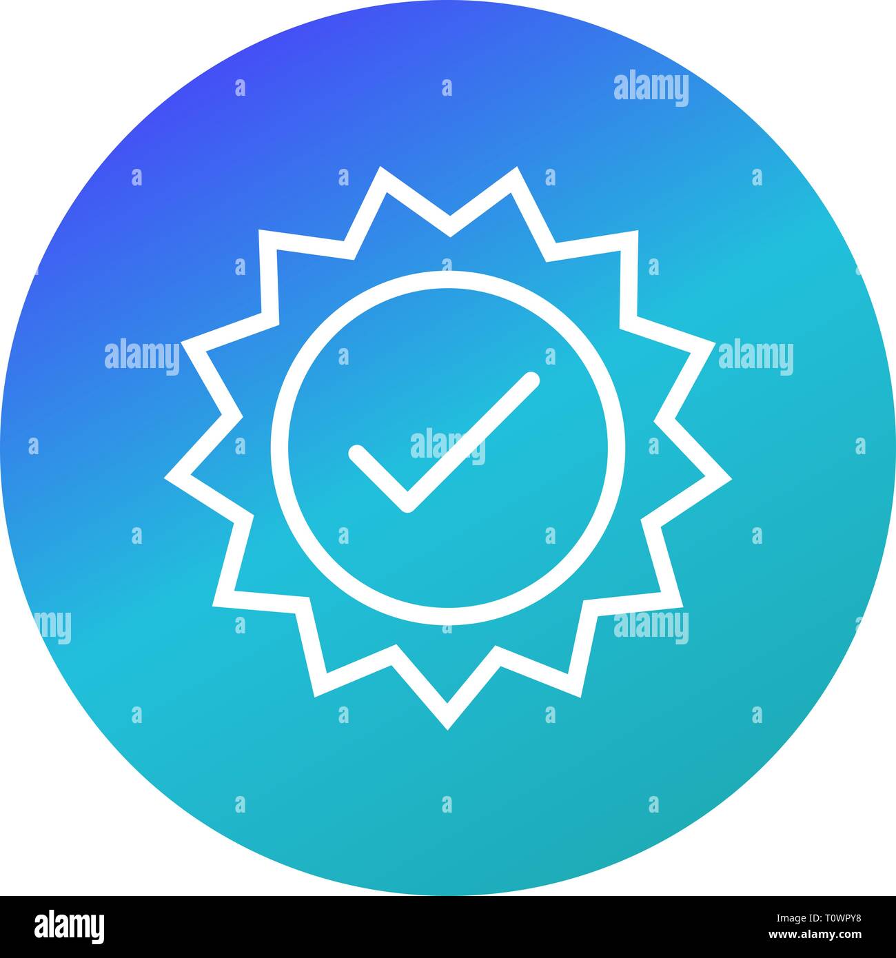 Illustration Valid Stamp Icon Stock Photo - Alamy