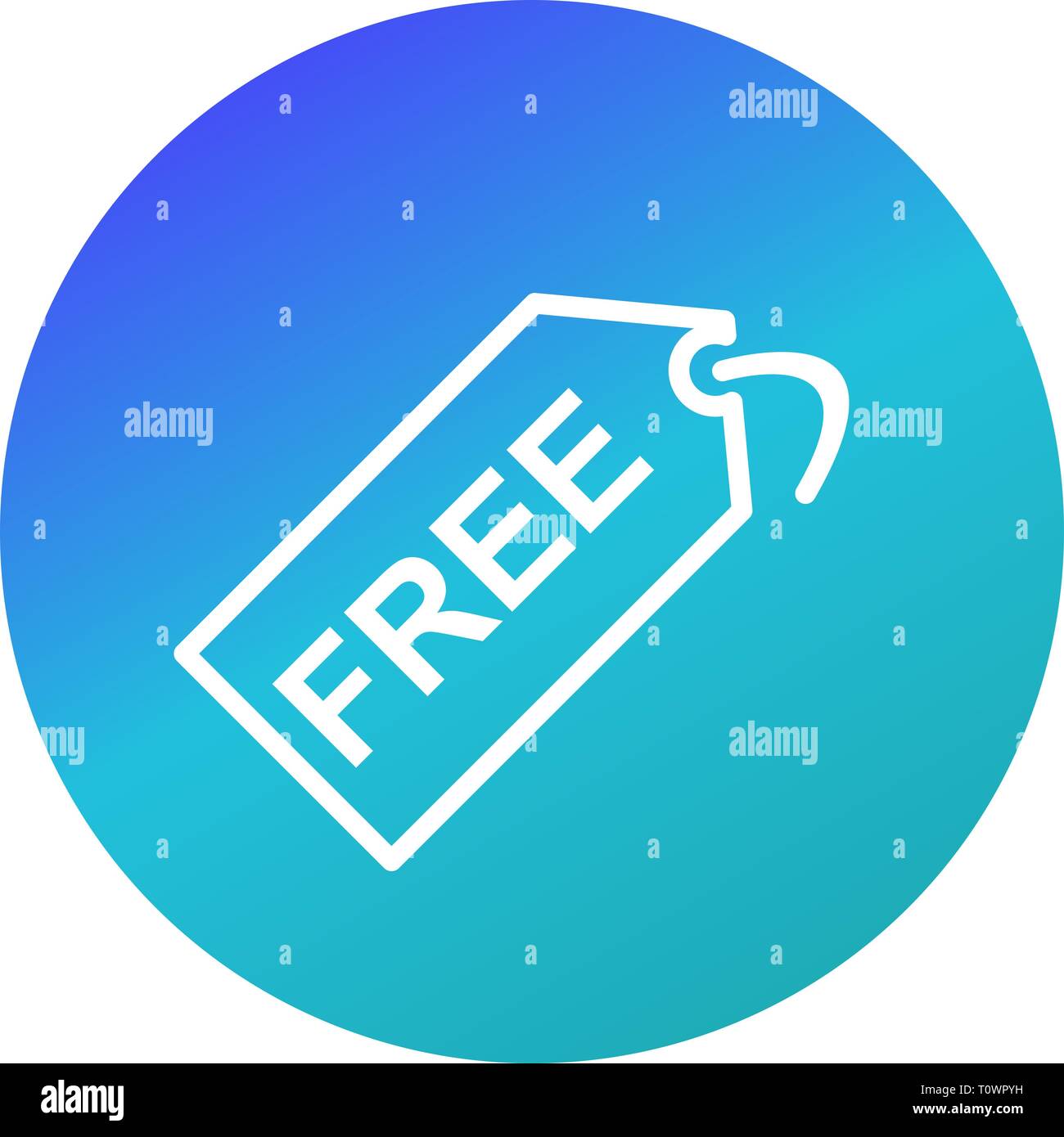 Illustration Free Tag Icon Stock Photo - Alamy