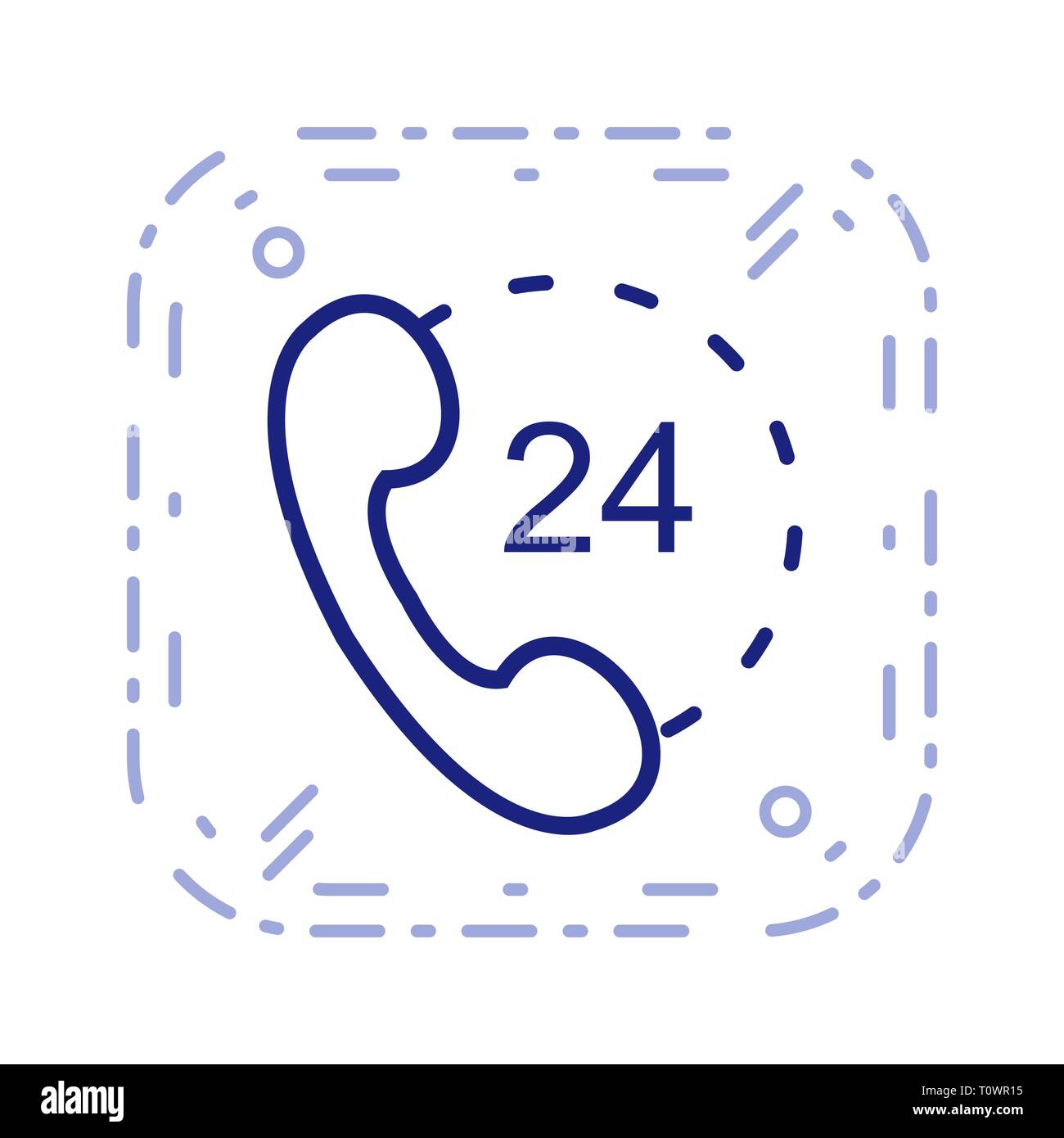 Illustration Phone Services Icon Stock Photo - Alamy