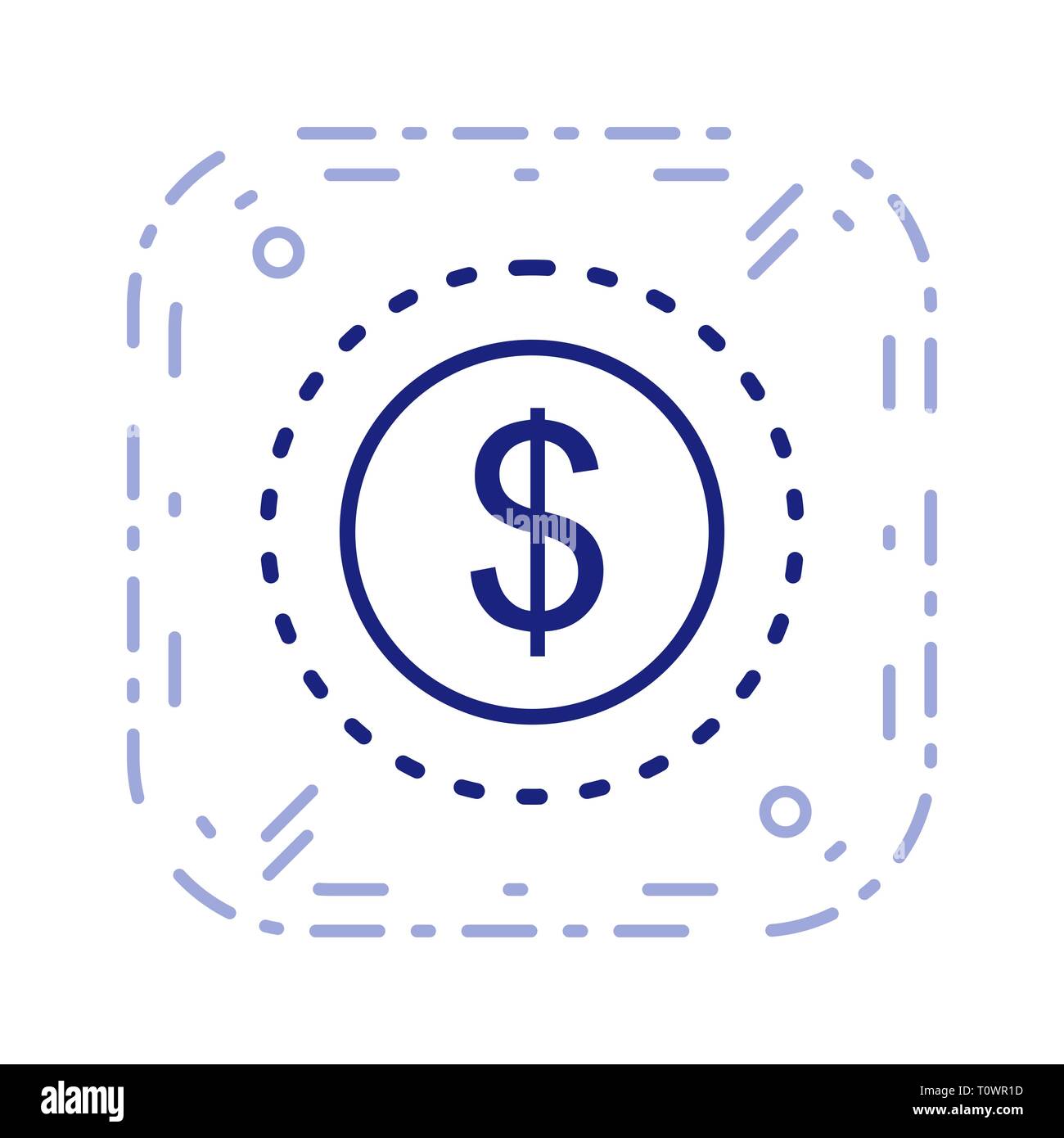 Illustration Dollars Icon Stock Photo - Alamy