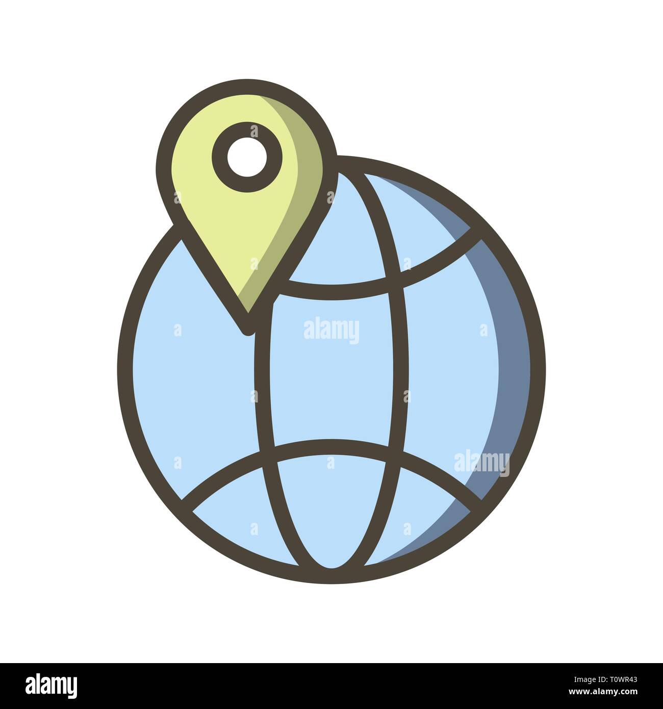 Illustration Globe Icon Stock Photo - Alamy