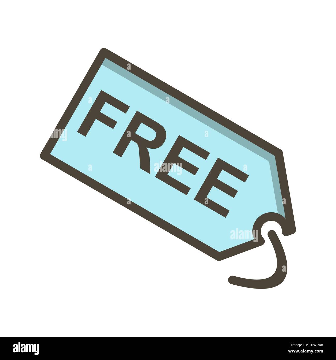 Illustration Free Tag Icon Stock Photo - Alamy