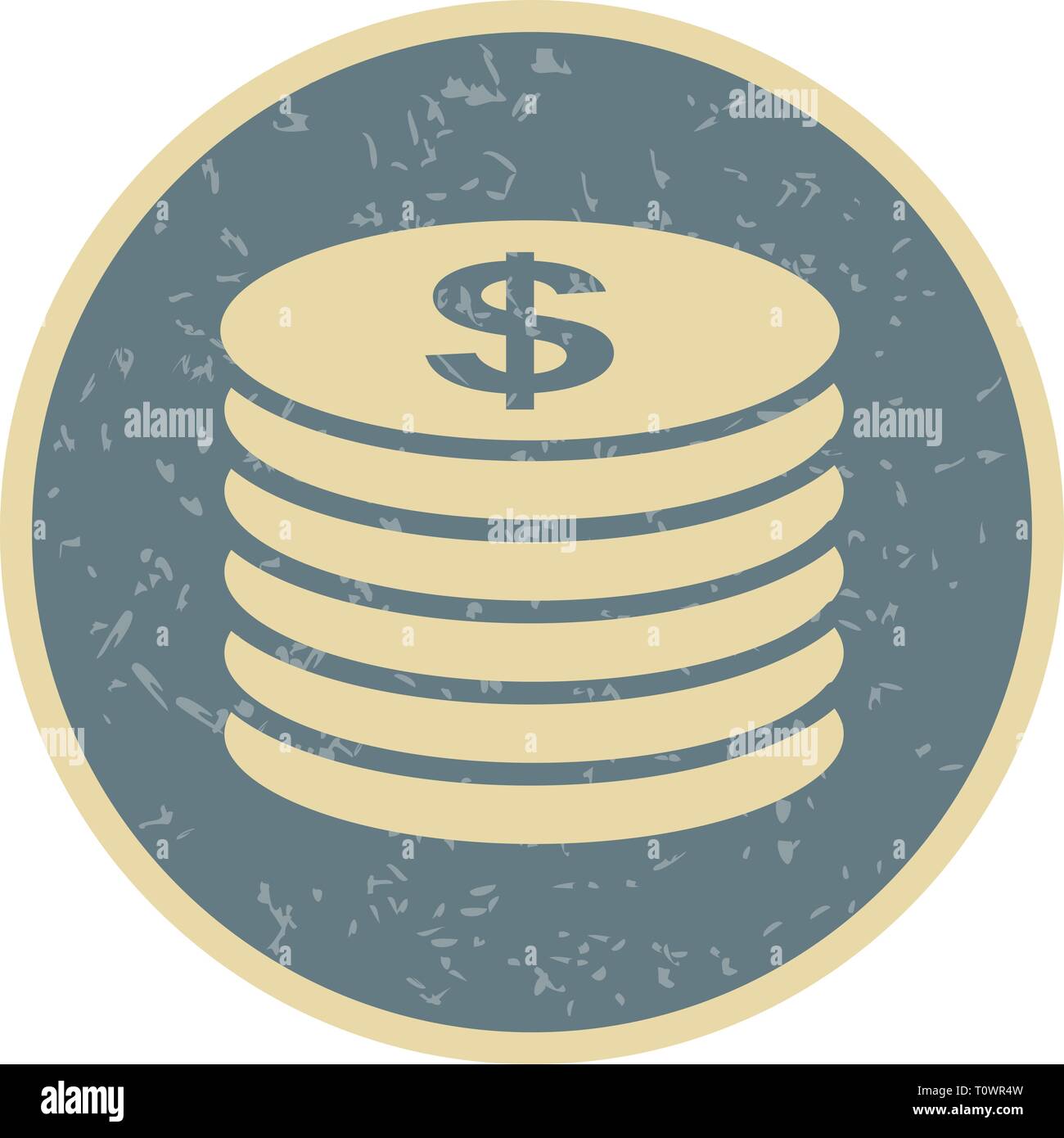 Illustration Coins Icon Stock Photo - Alamy