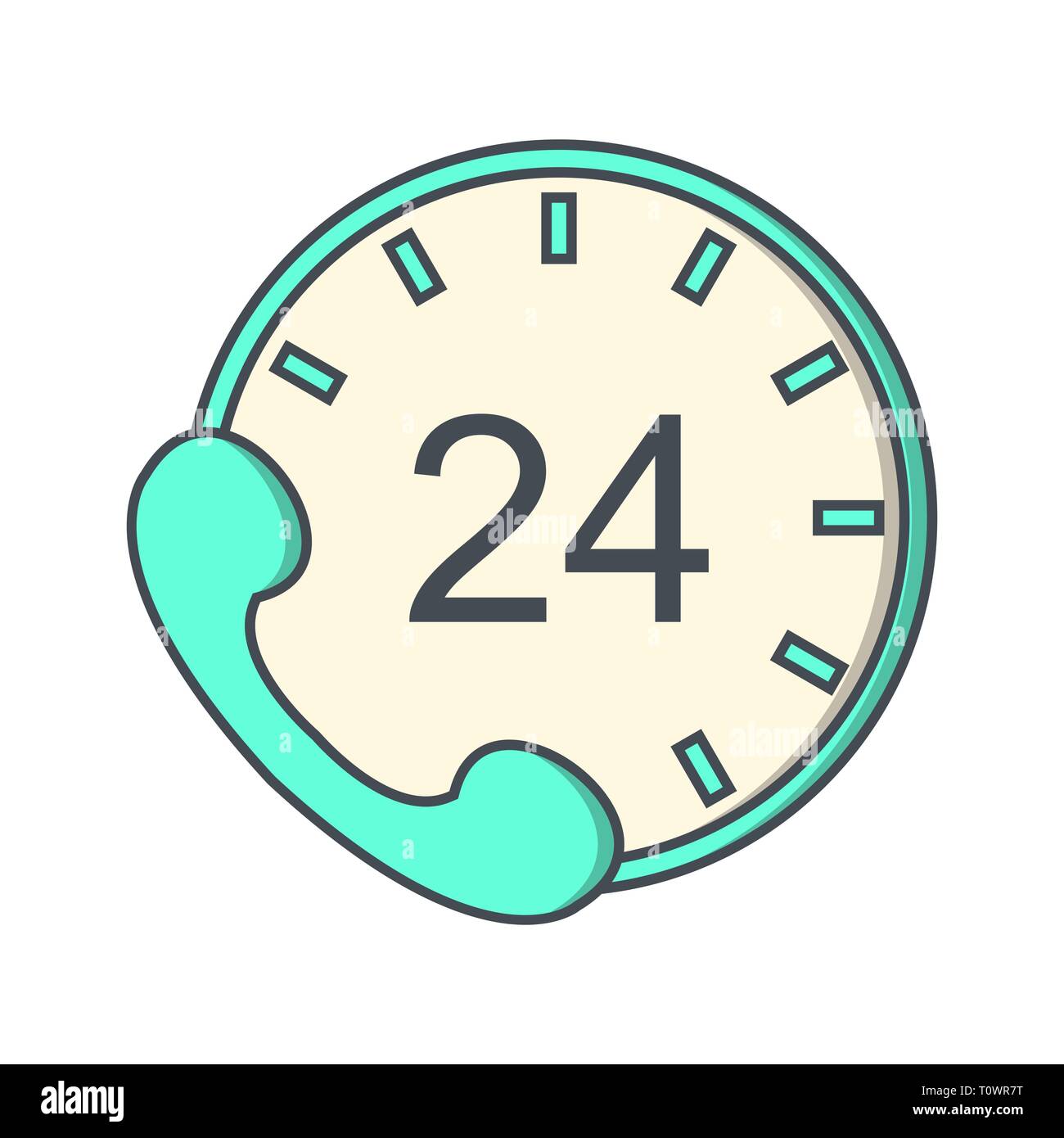 Illustration Phone Services Icon Stock Photo - Alamy