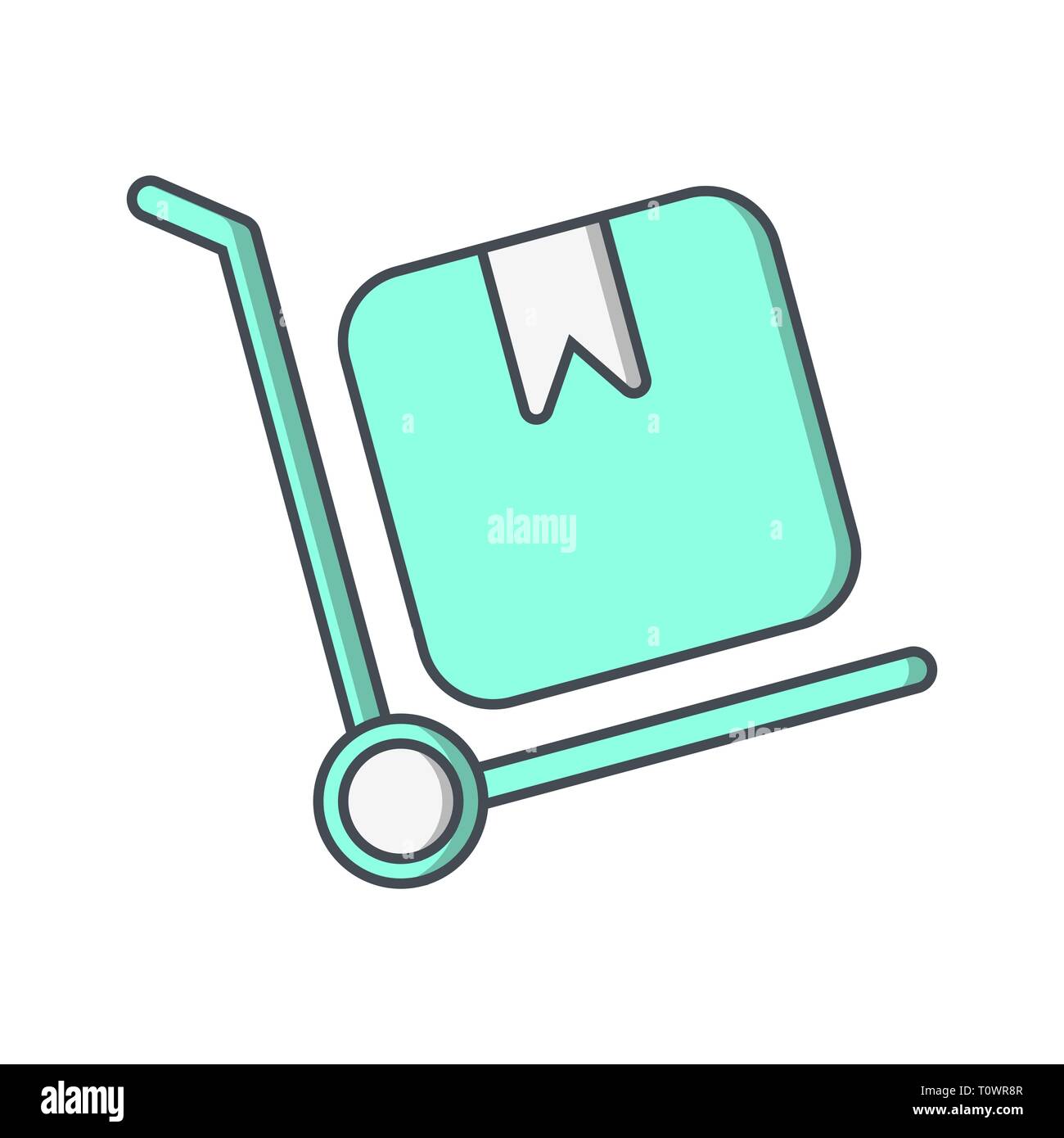 Illustration Trolley Icon Stock Photo - Alamy