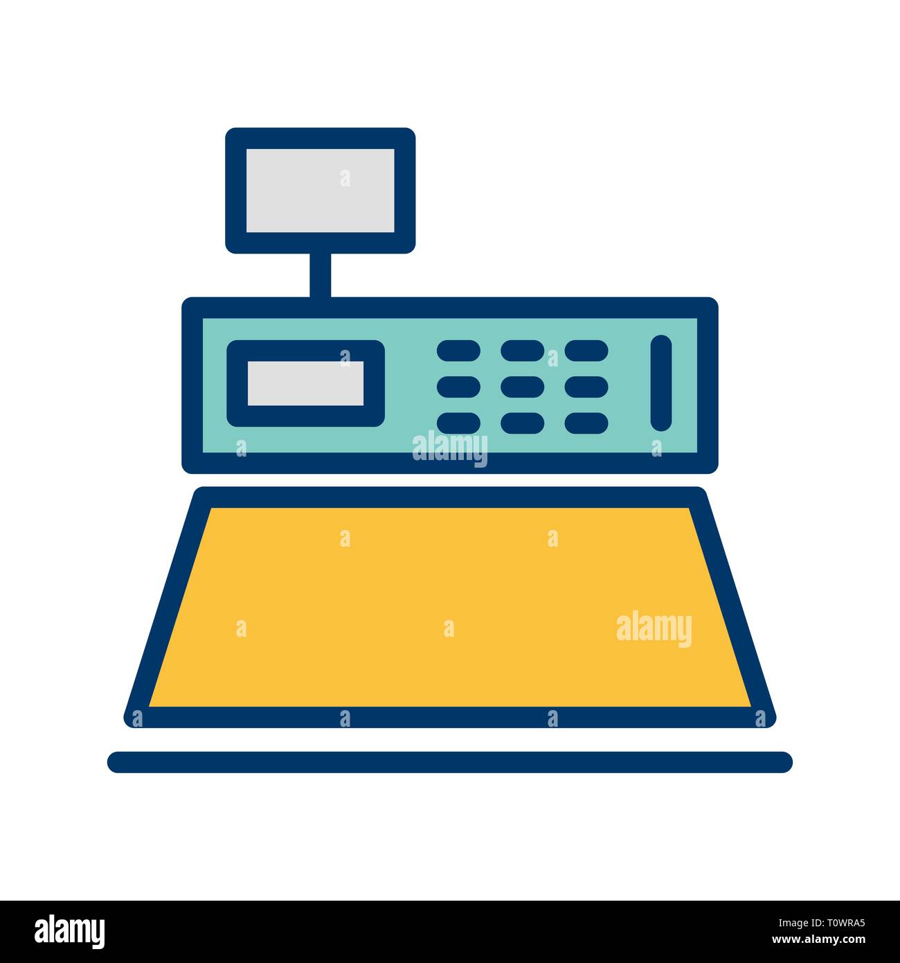 Illustration Cash Counter Icon Stock Photo - Alamy