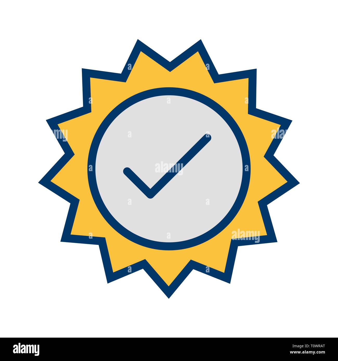 Illustration Valid Stamp Icon Stock Photo - Alamy