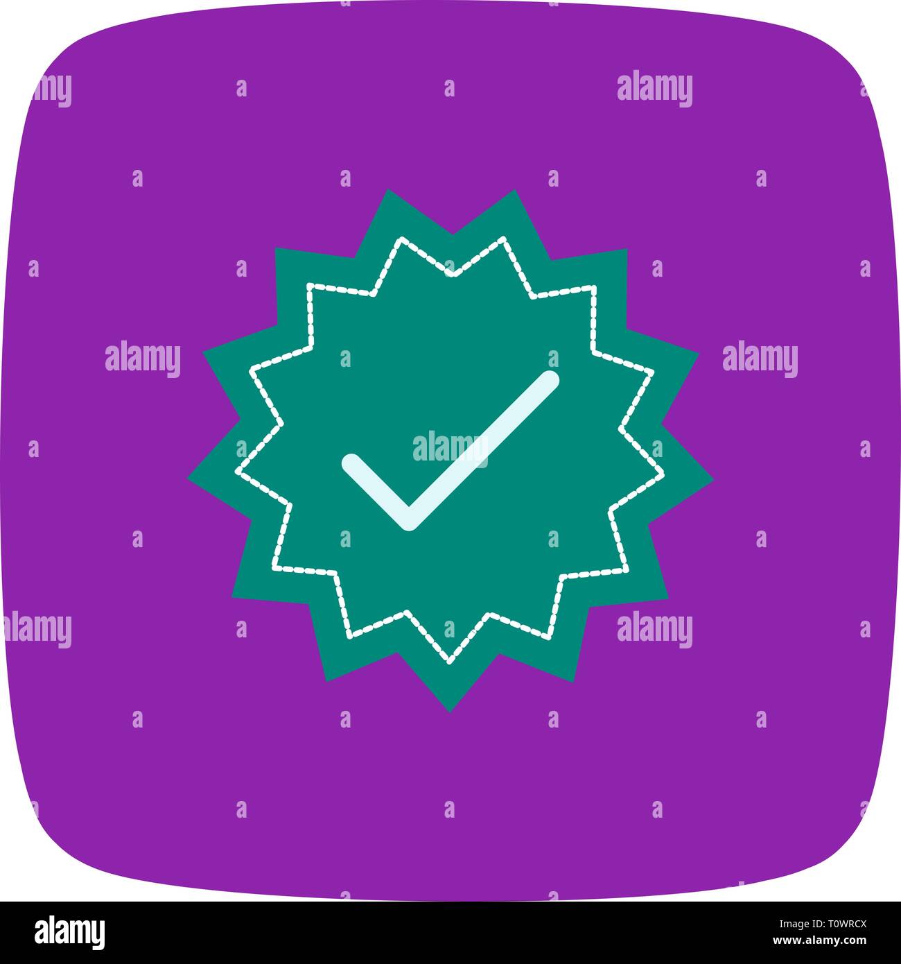 Illustration Valid Stamp Icon Stock Photo - Alamy