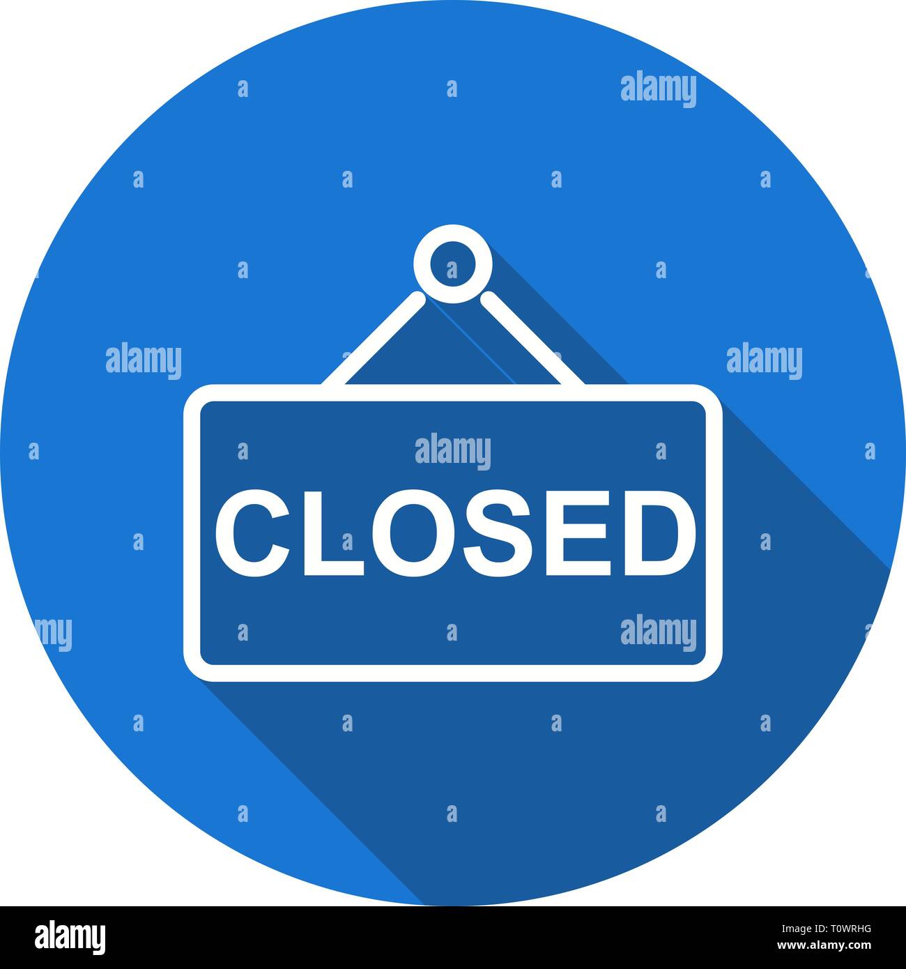 Illustration Closed Sign Icon Stock Photo - Alamy