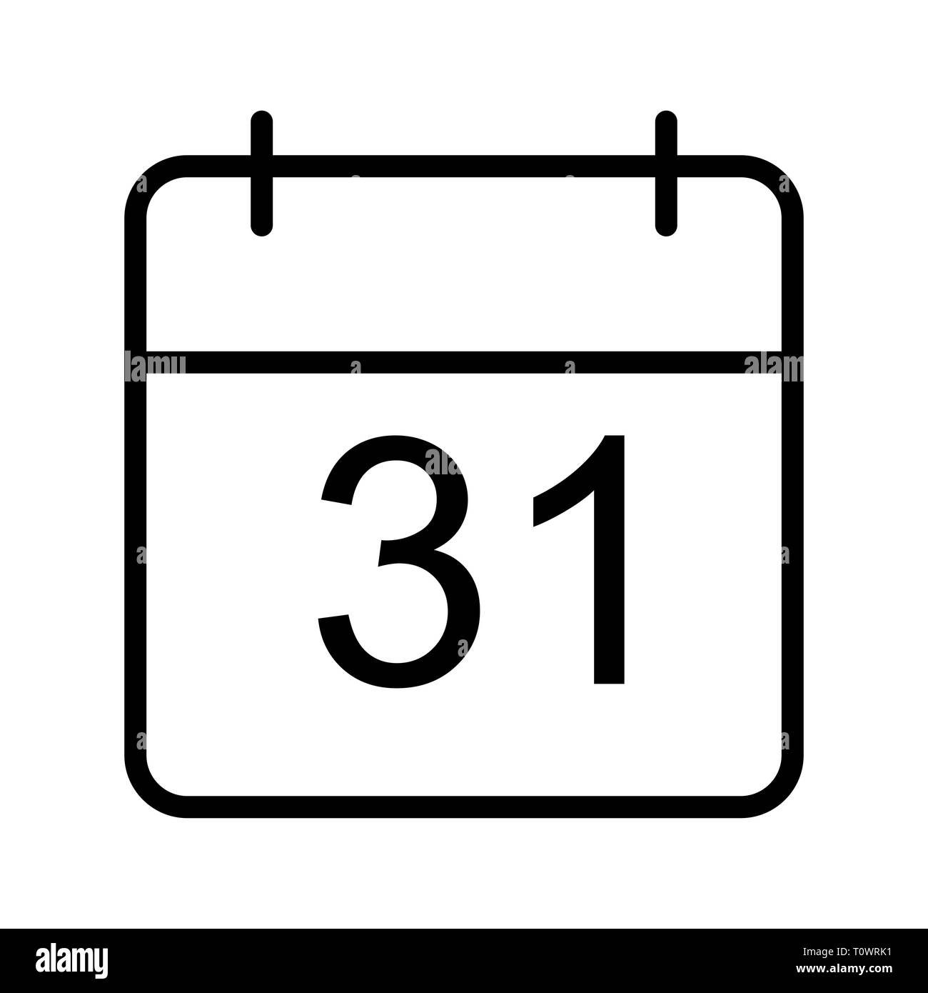 Illustration Calendar Icon Stock Photo - Alamy