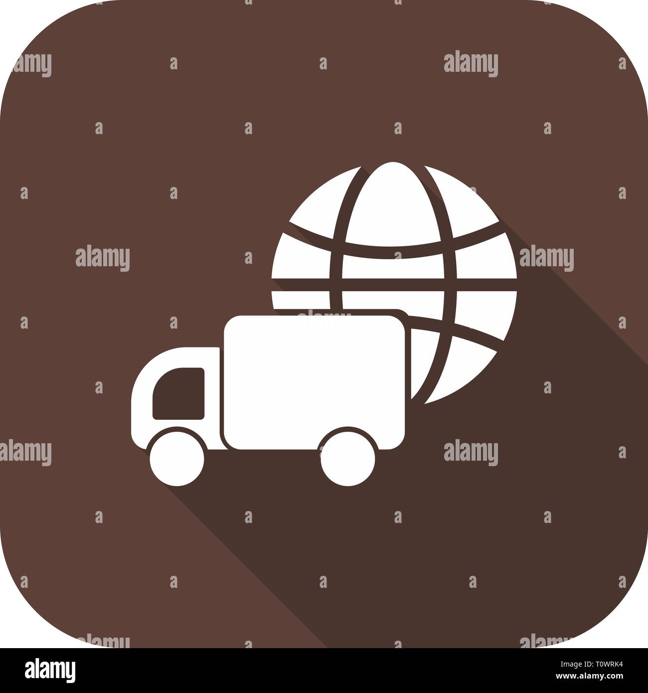 Illustration Global Delivery Icon Stock Photo - Alamy