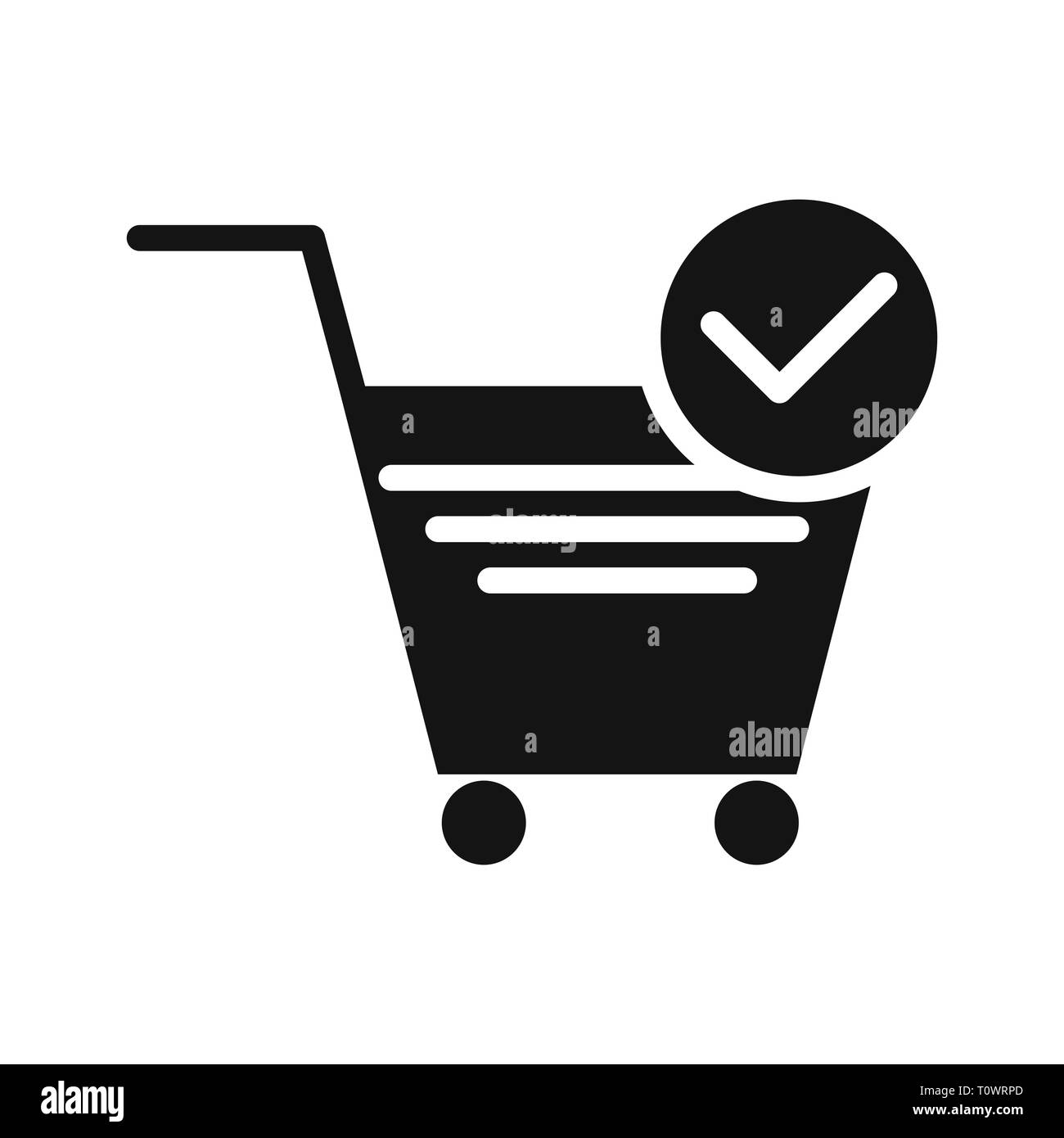 Illustration Verified Cart Items Icon Stock Photo - Alamy
