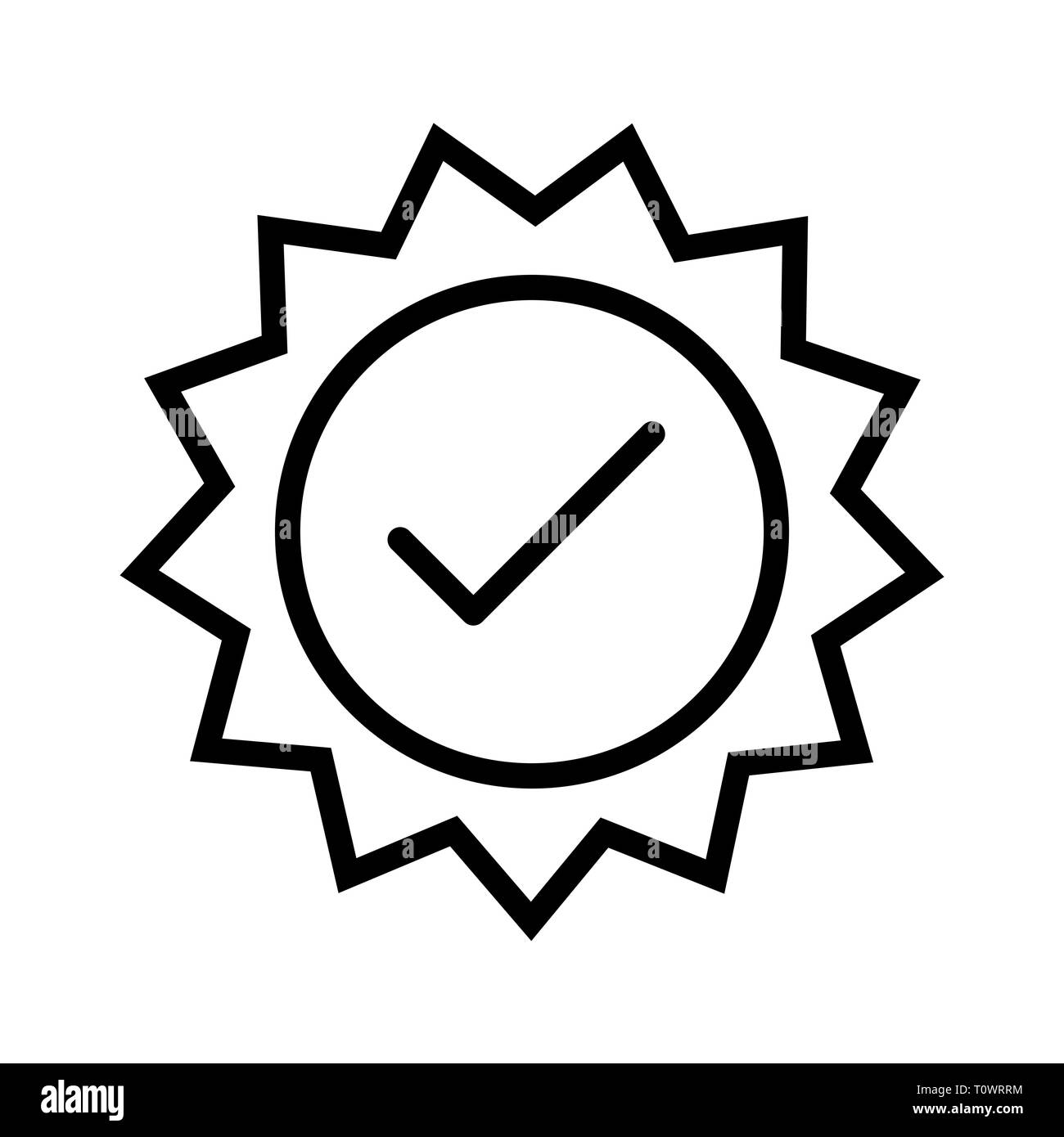 Illustration Valid Stamp Icon Stock Photo - Alamy