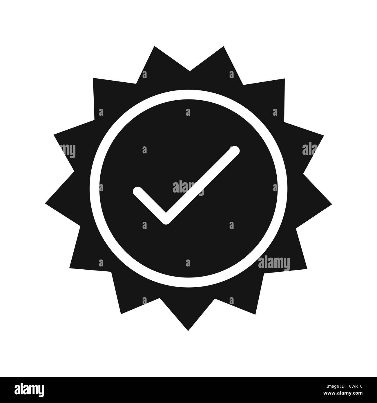 Valid badge icon Black and White Stock Photos & Images - Alamy