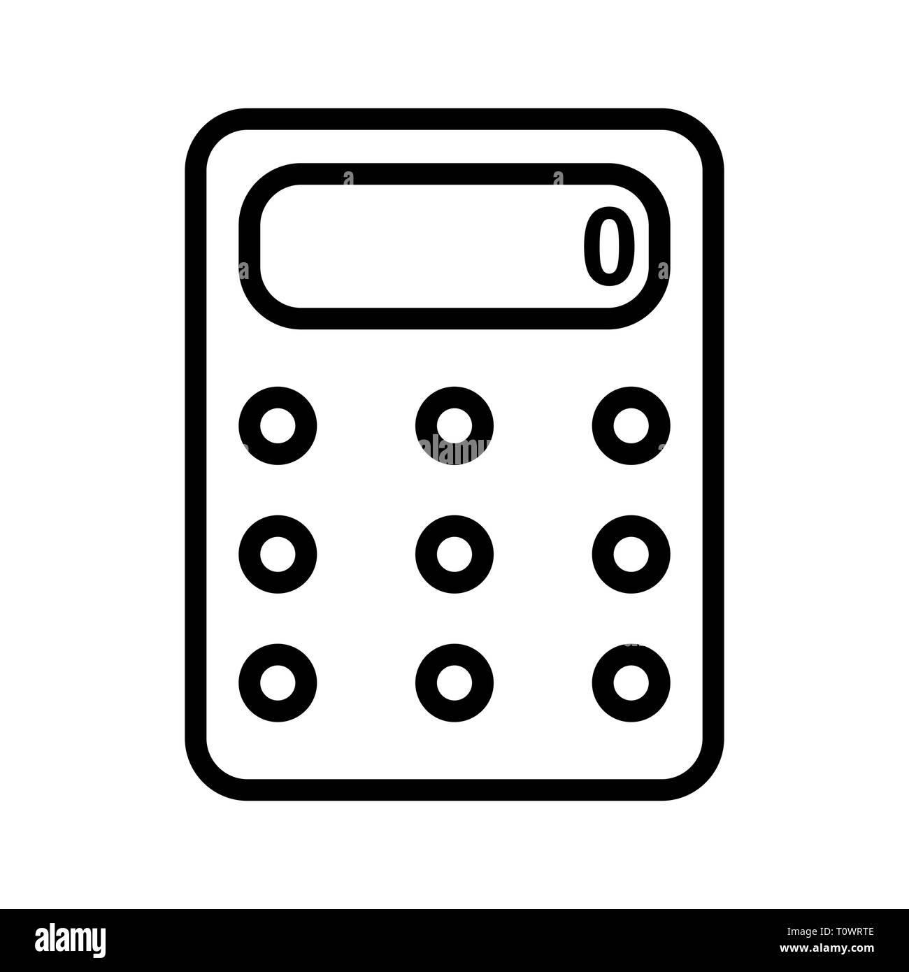 Illustration Calculator Icon Stock Photo - Alamy