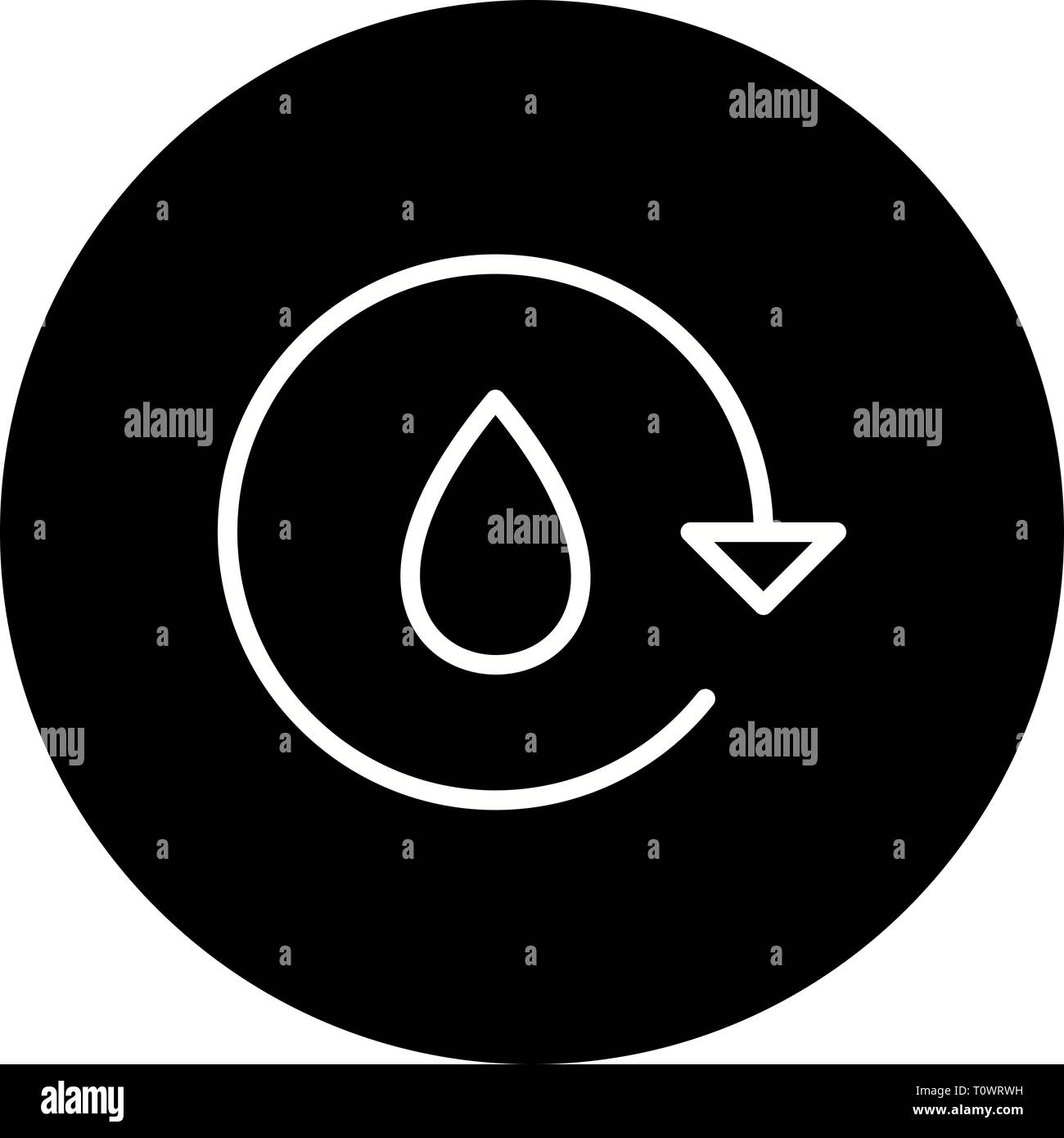 Illustration Water Recycle Icon Stock Photo - Alamy