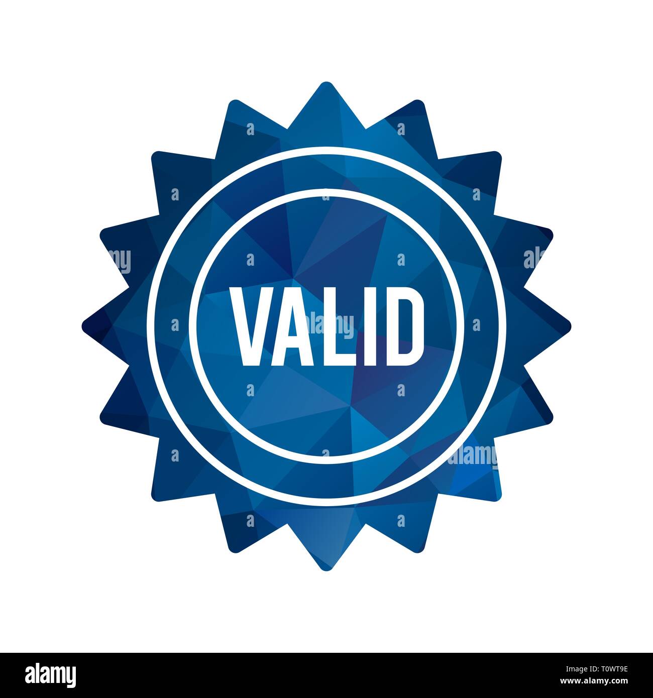 Illustration Valid Stamp Icon Stock Photo - Alamy