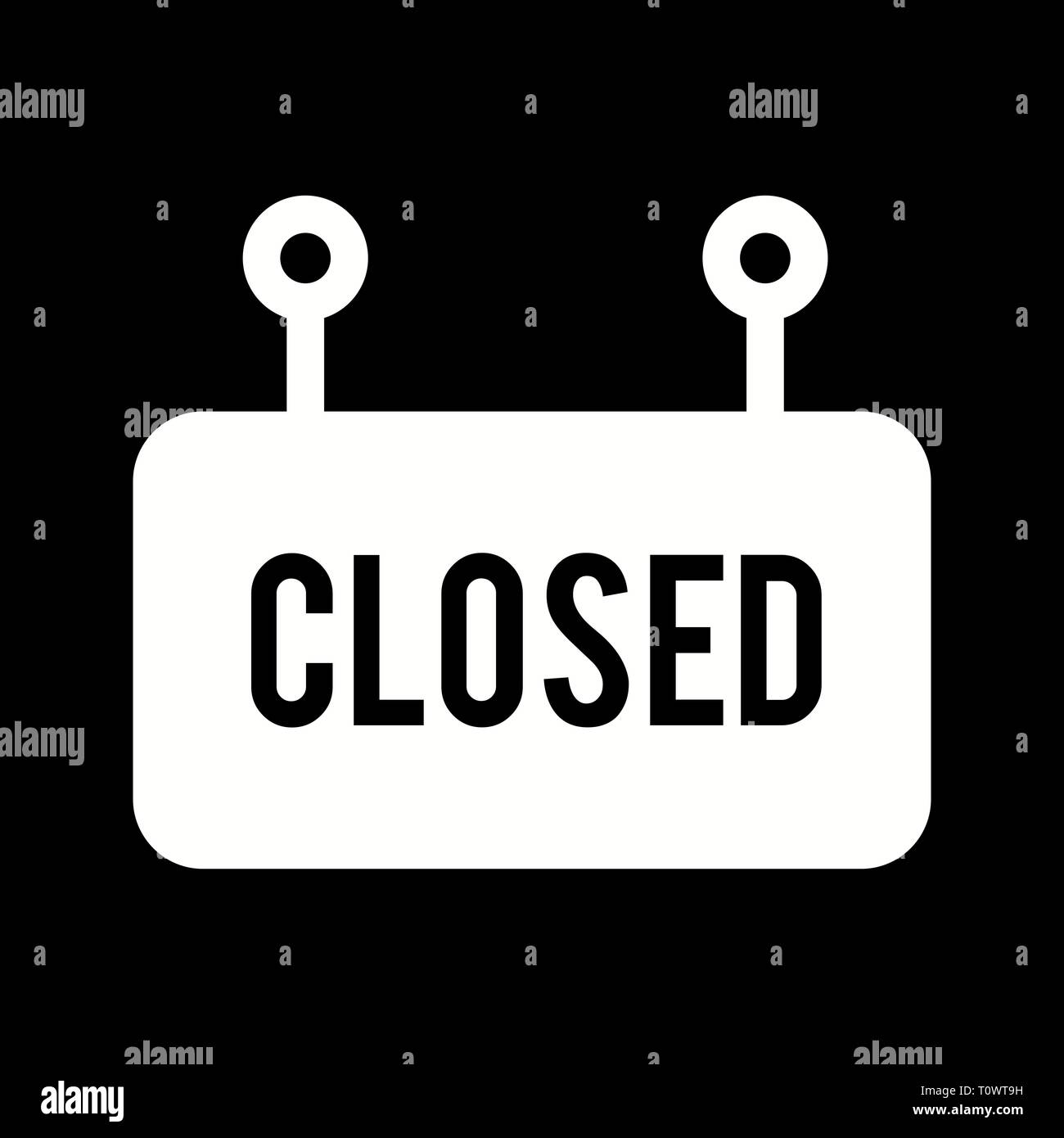 Illustration Closed Sign Icon Stock Photo - Alamy