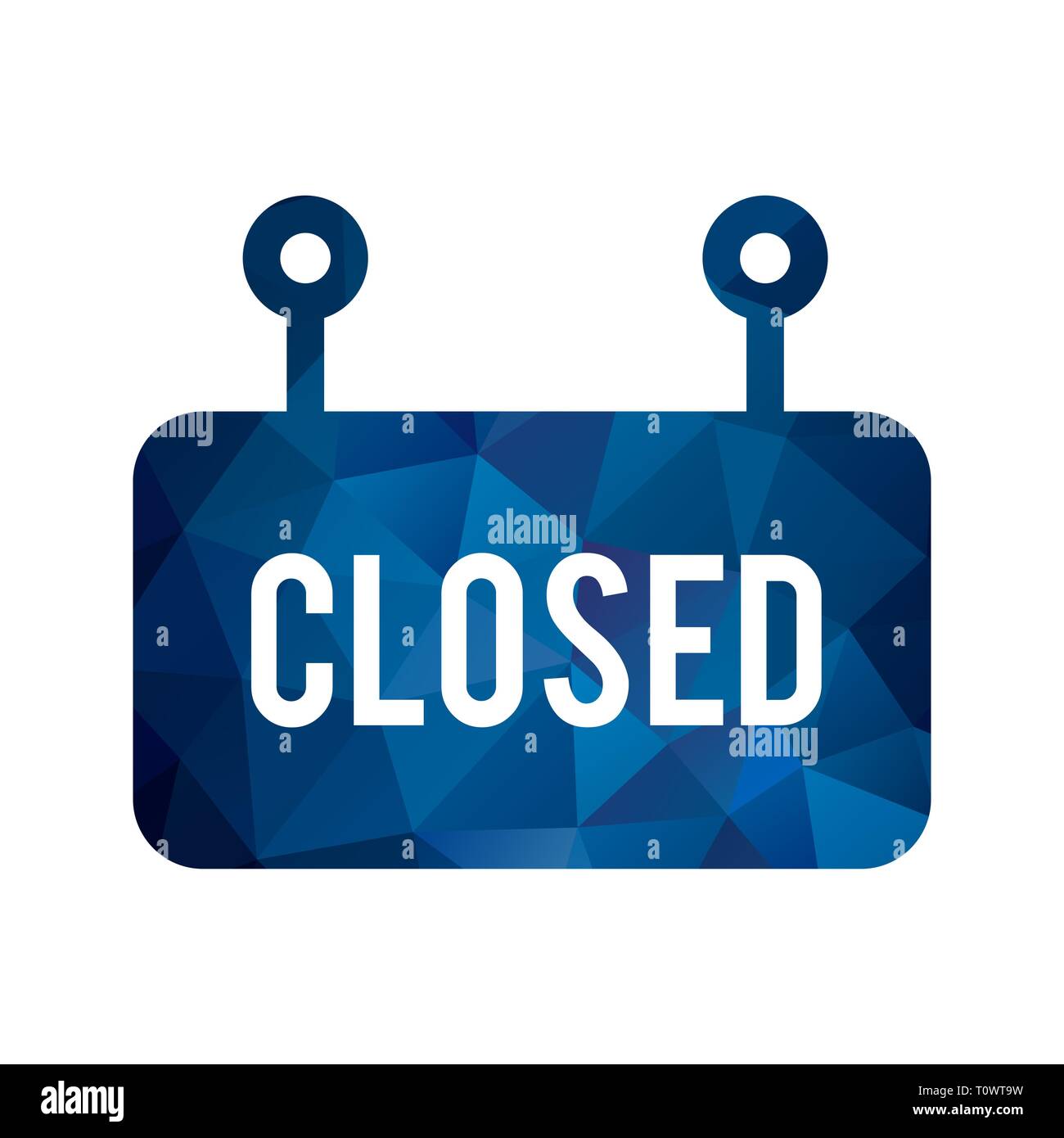 Illustration Closed Sign Icon Stock Photo - Alamy