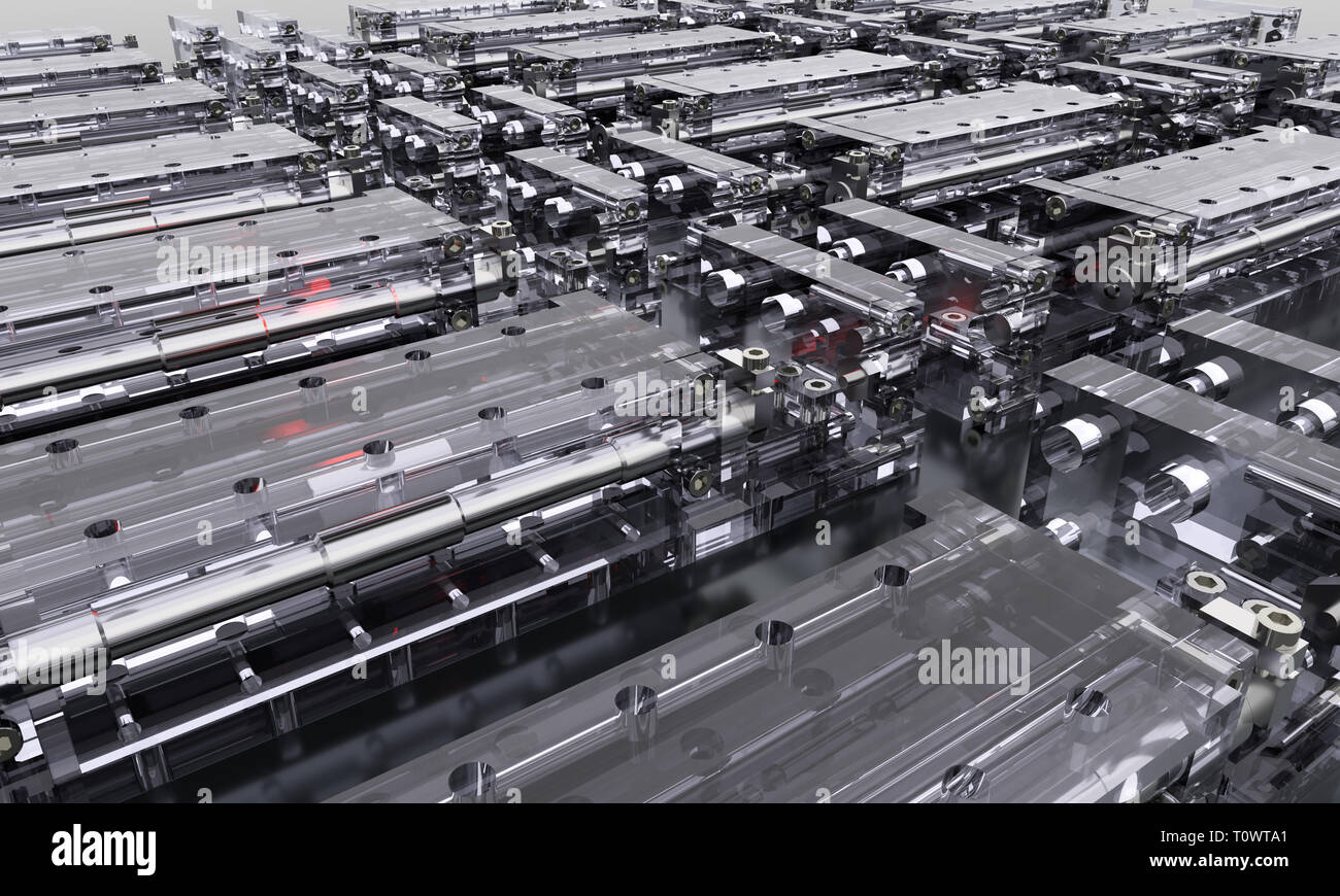 Abstract futuristic background. Devices made of glass and metal Stock ...