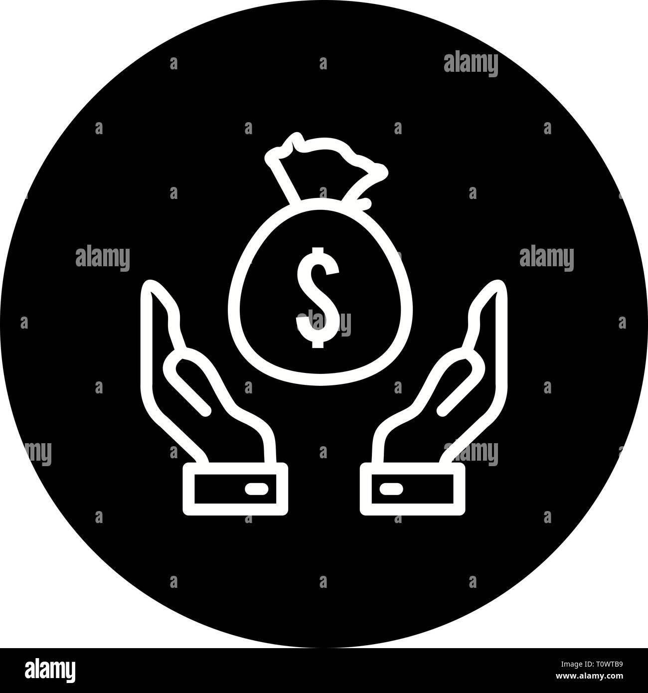 Illustration saving Icon Stock Photo - Alamy