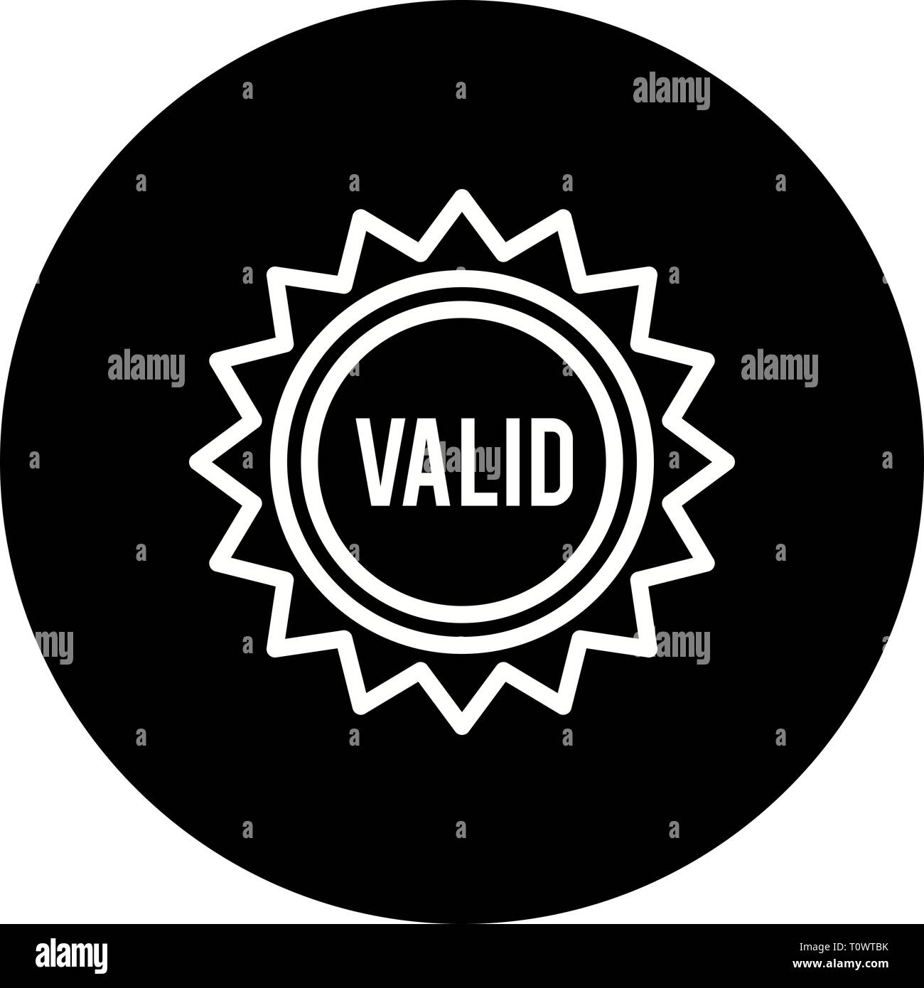 Illustration Valid Stamp Icon Stock Photo - Alamy