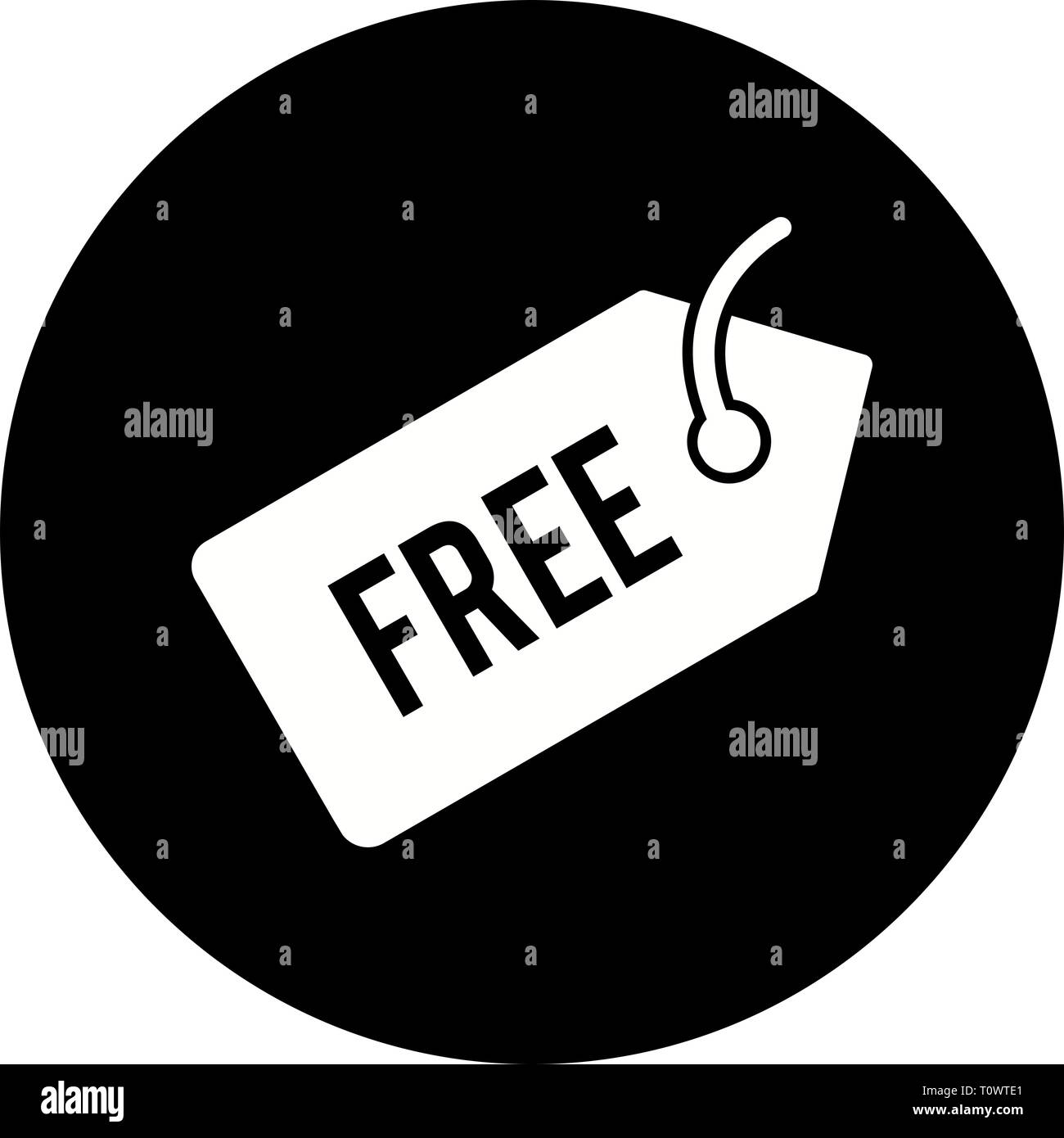 Illustration Free Tag Icon Stock Photo - Alamy