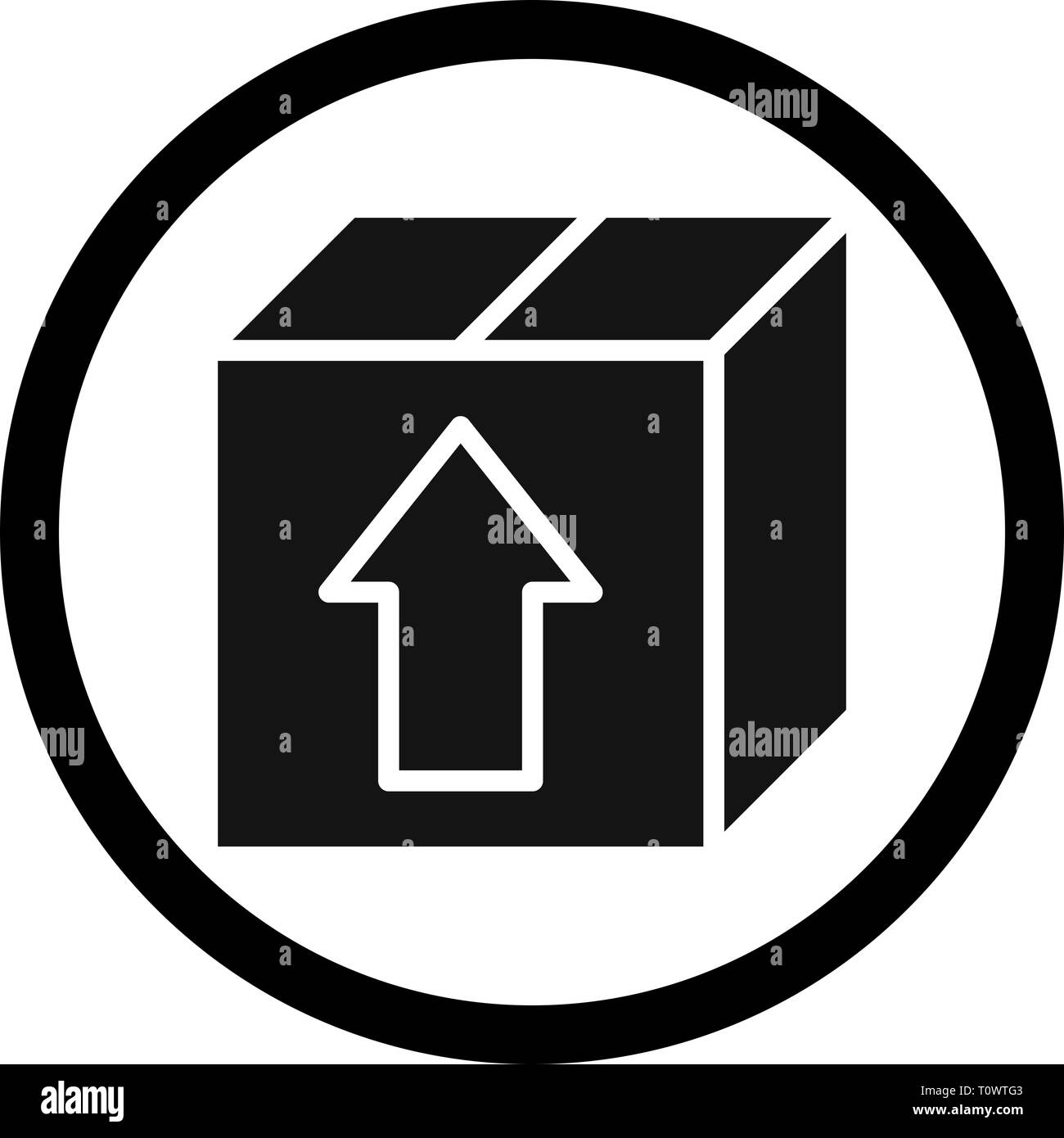 Package sign symbol vector Black and White Stock Photos & Images - Alamy