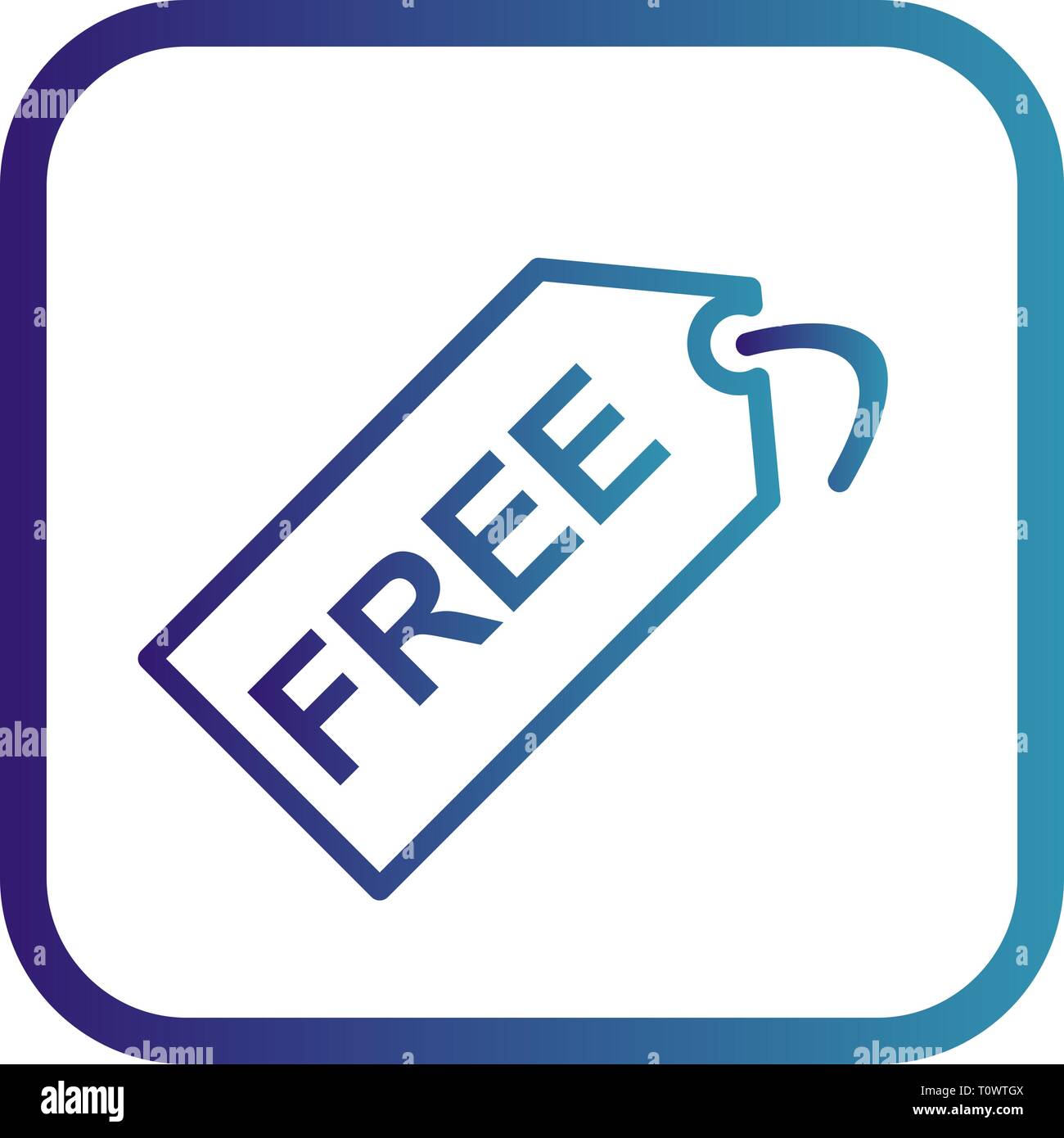 Illustration Free Tag Icon Stock Photo - Alamy