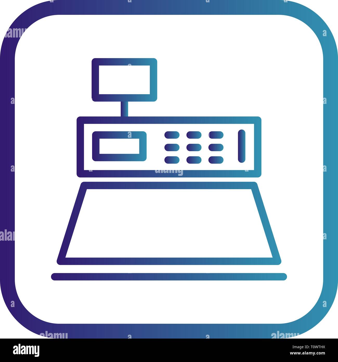Illustration Cash Counter Icon Stock Photo - Alamy