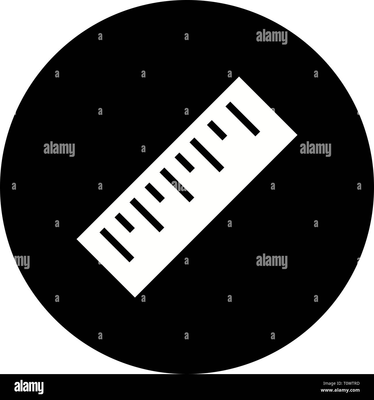 Illustration Ruler Icon Stock Photo - Alamy