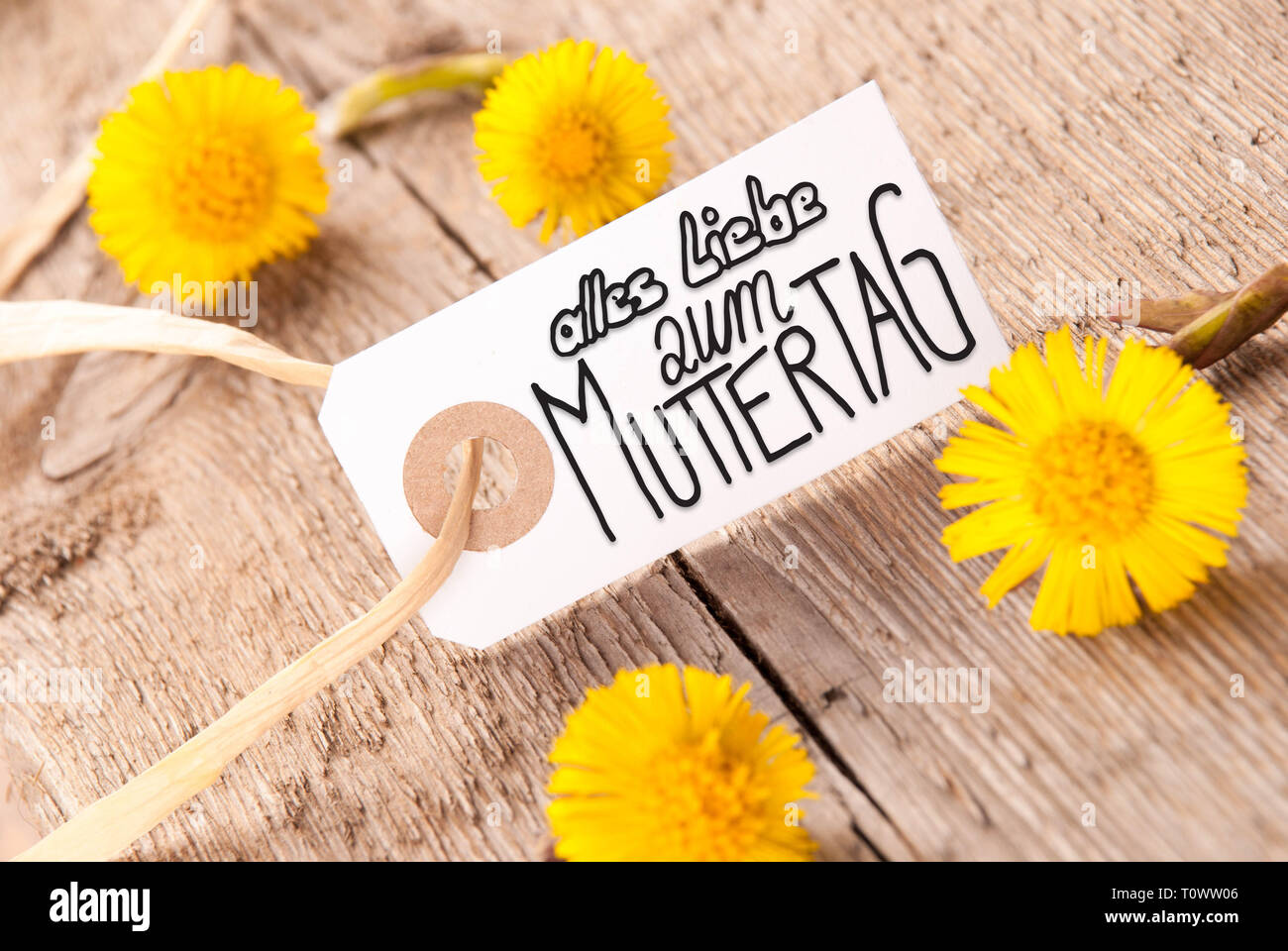 Label With German Calligraphy Muttertag Means Happy Mothers Day ...