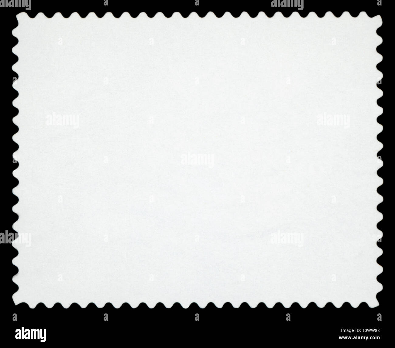 Blank Postage Stamp - Isolated on Black Background Stock Photo - Alamy