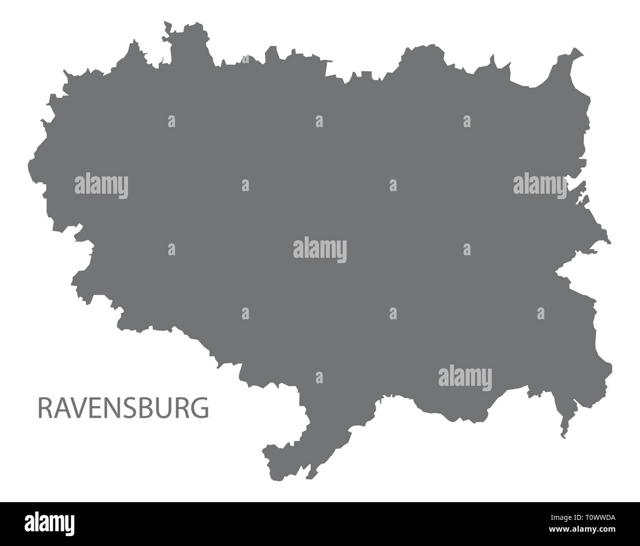 Ravensburg county map of Baden Wuerttemberg Germany Stock Vector Image ...