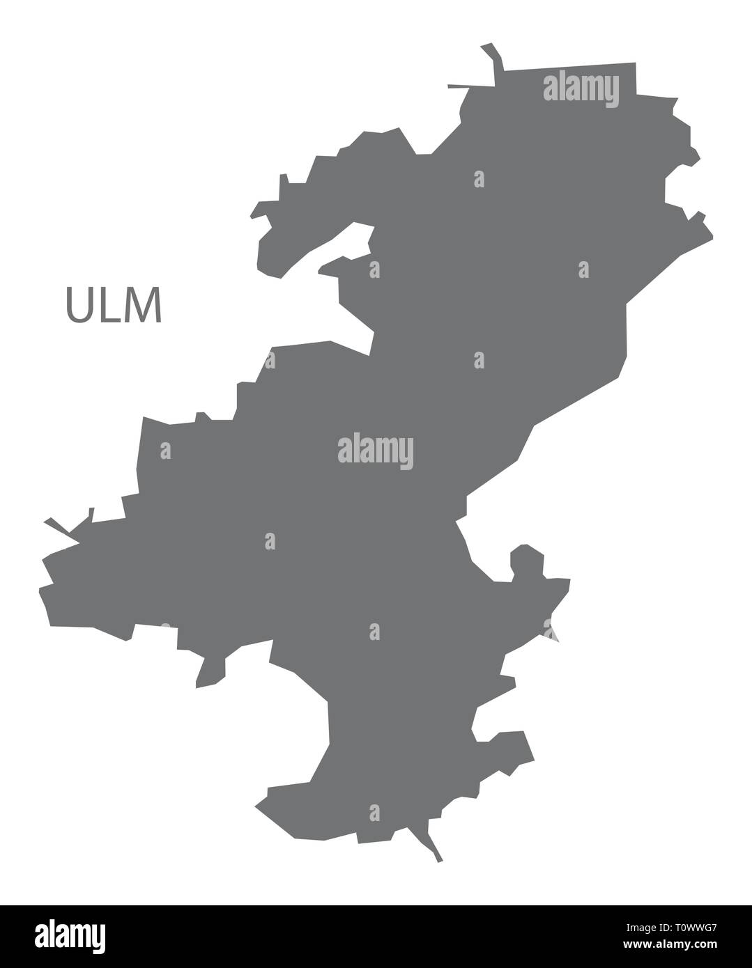 Ulm county map of Baden Wuerttemberg Germany Stock Vector Image & Art ...