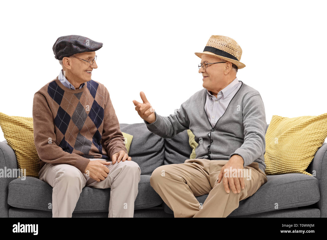 Two people talking sofa hi-res stock photography and images - Alamy
